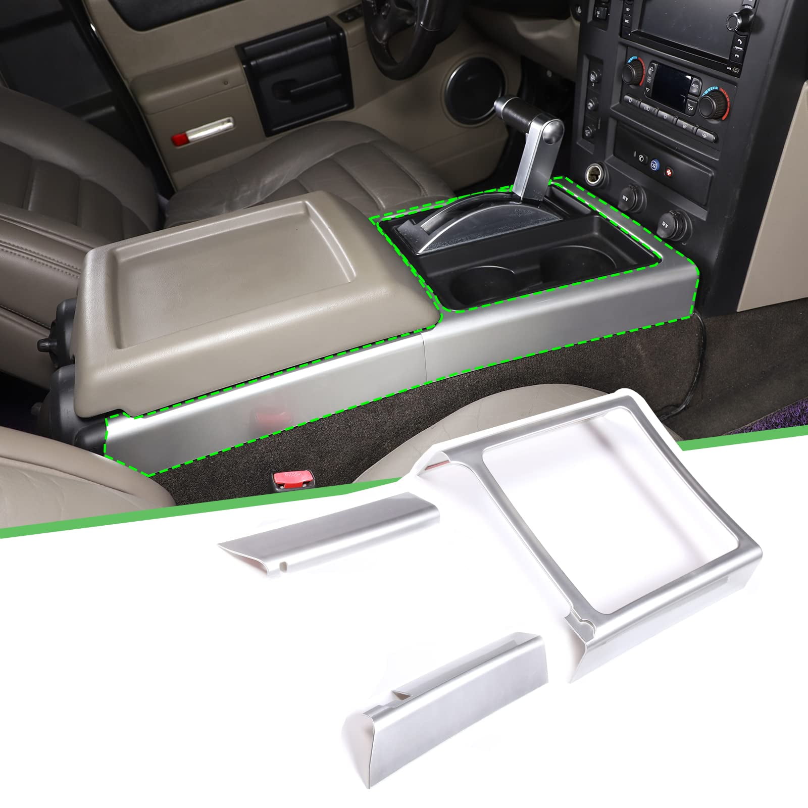 PIUGILH Car Interior Center STF9 Console Gear Shift Frame Cover Trim ...