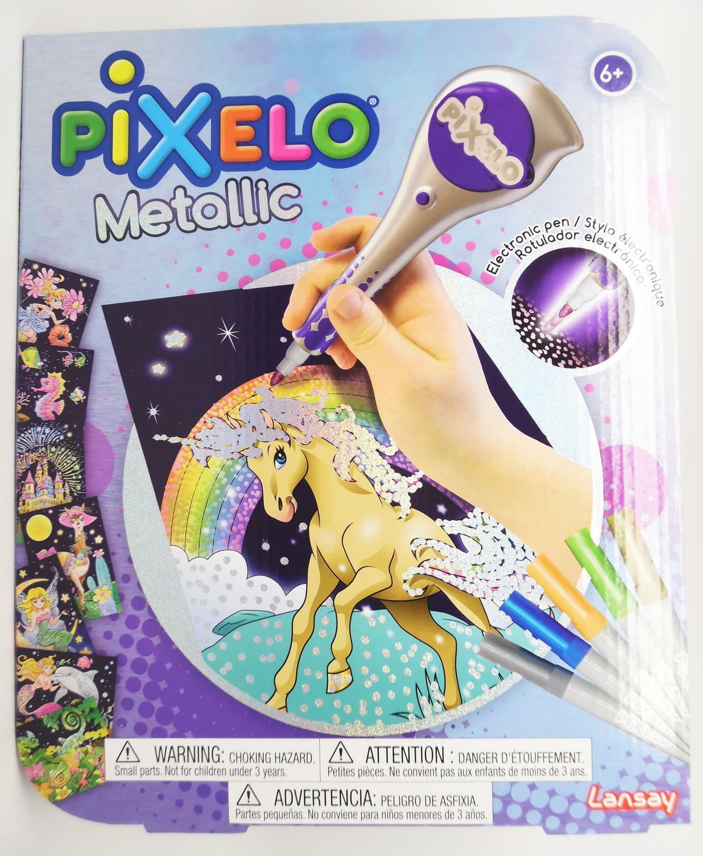 PIXELO Metallic Electronic Pen Art Set with 8 Designs & 6 Colored ...
