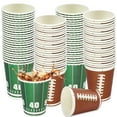 PIXHOTUL 100 Pcs Football Decorations Cups, 9 Oz Disposable Paper Cups ...