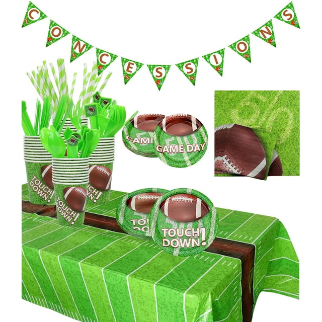 PIXHOTUL Football Party Supplies Sports Theme Party Pack for Game Day ...