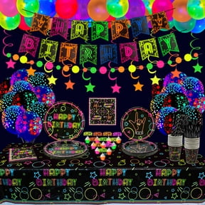 Walmart Neon Decorations - Happy Birthday Porch Sign, Blacklight Prop ...