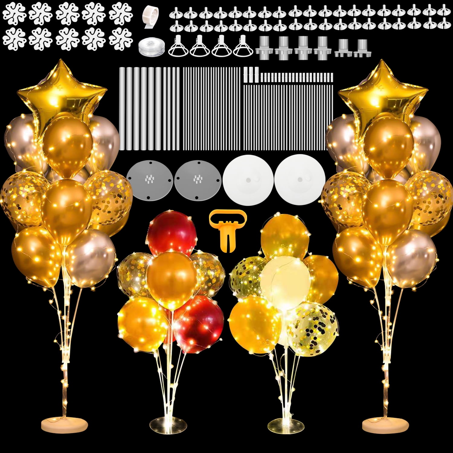 PIXHOTUL2 DIY Balloon Holder Arrangement Kits with Plastic Columns ...