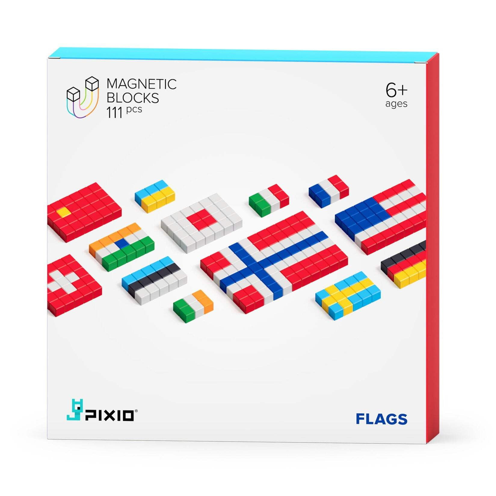 PIXIO Flags - Toy Flags of The World for Kids - Magnetic Blocks ...