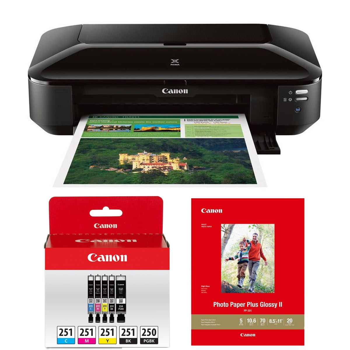 Canon PIXMA iX6820 Wireless Inkjet Business Printer, Bundle with Color ...