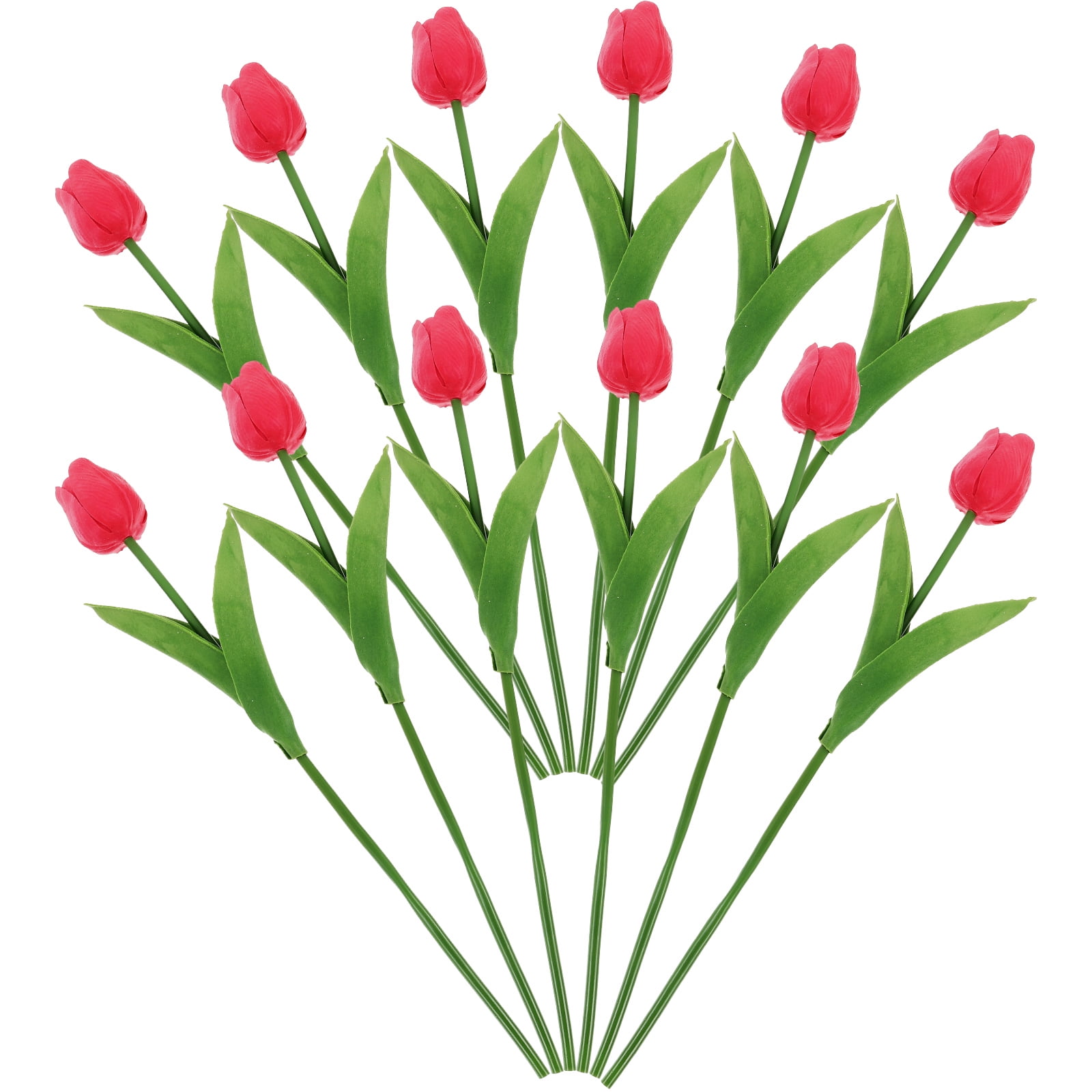 PIXNOR 12 Pcs Tulip Artificial Flower Bouquet Vase Fillers Decorative ...