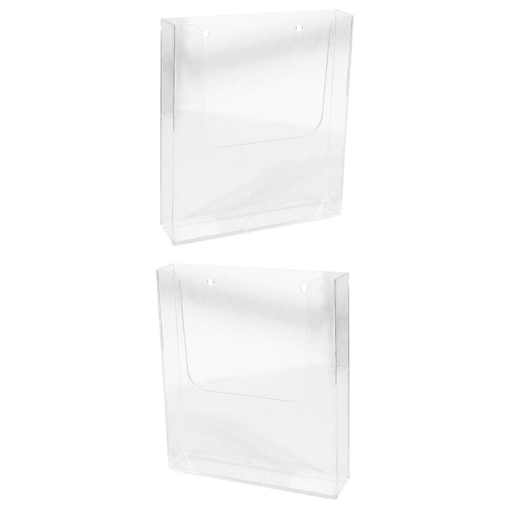 PIXNOR 2 Pcs Vertical File Folder Magazine Holder Shelf Catalog Wall ...