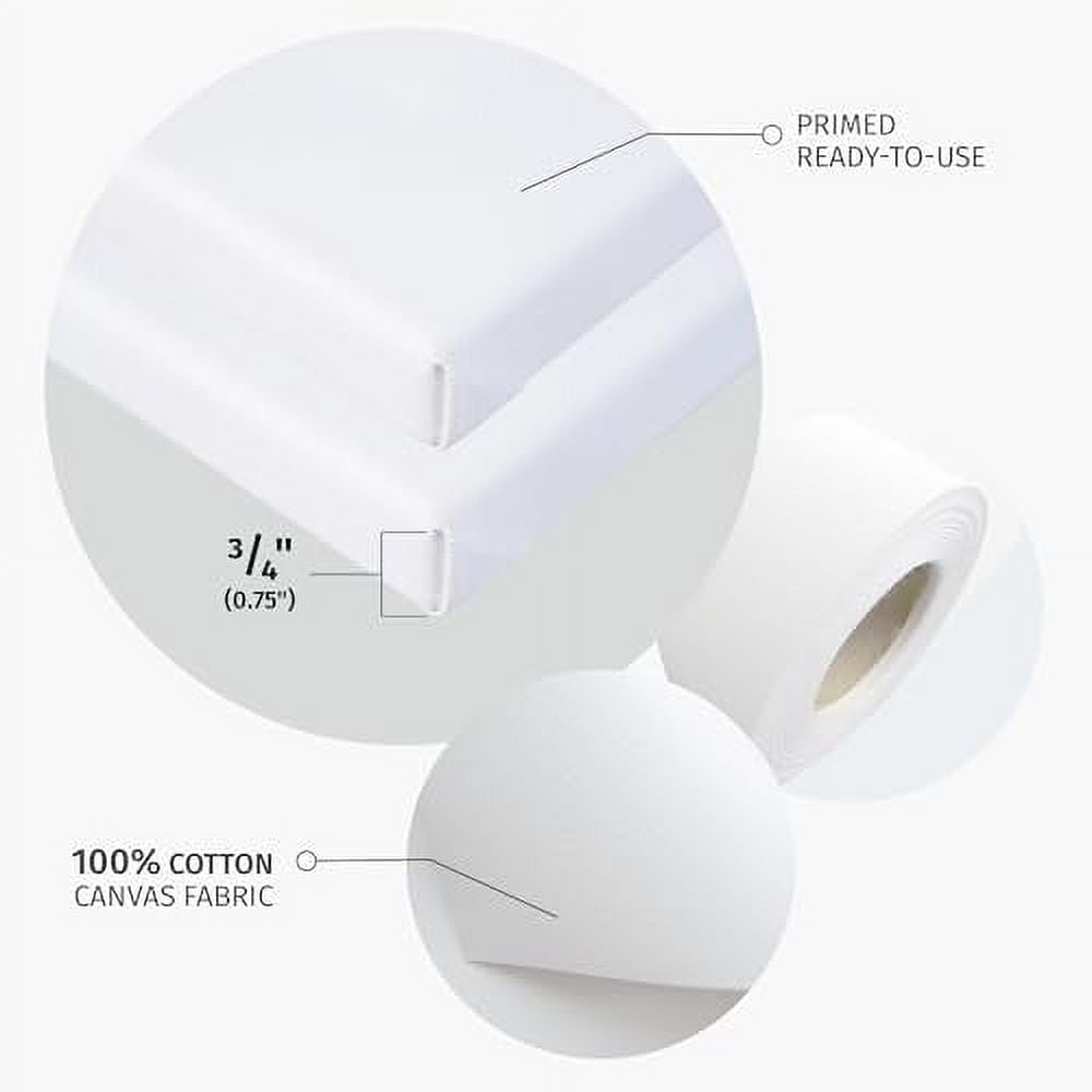 PIXY CANVAS Value Pack of 1 Stretched Canvas 18x18 inch, 3/4 (0.75 ...