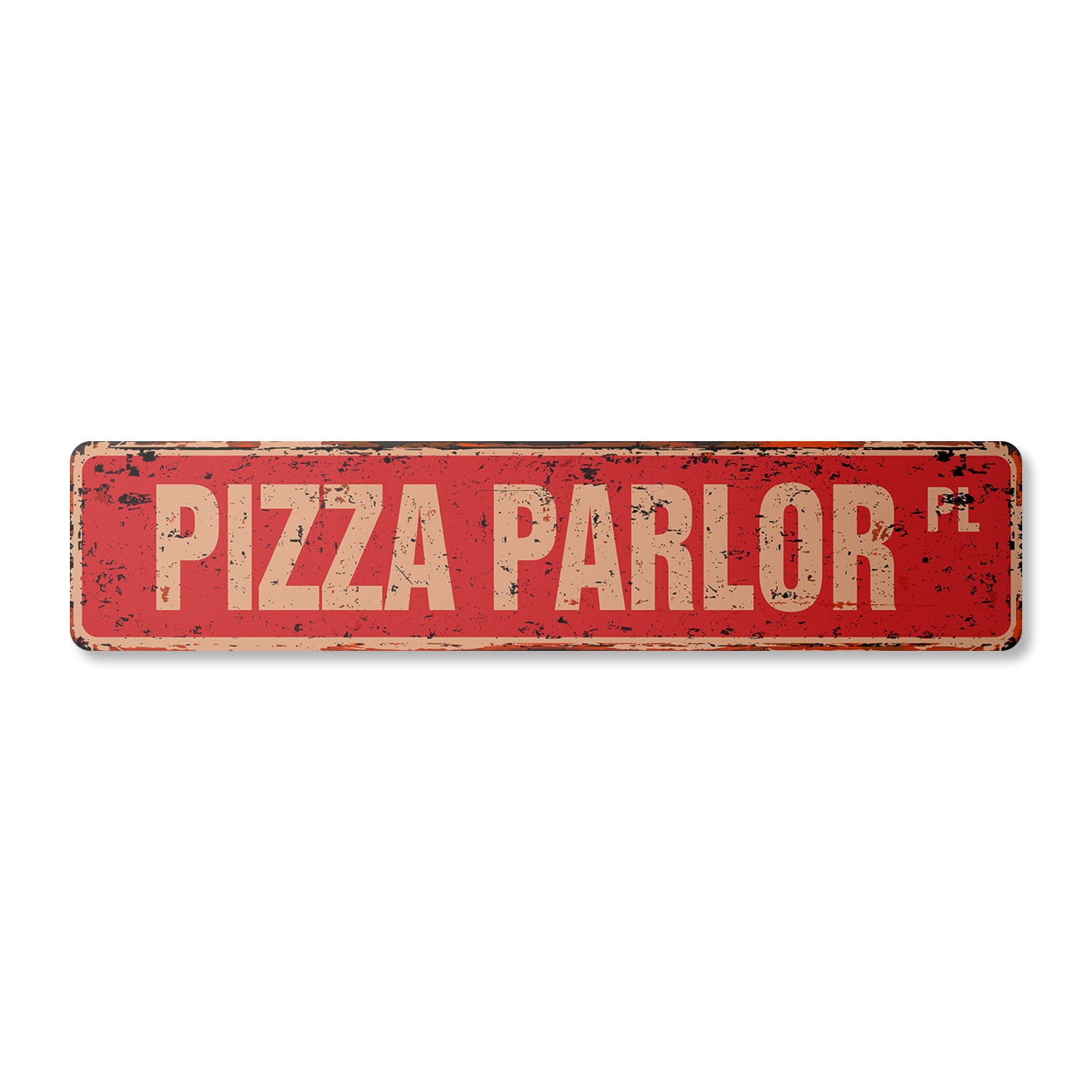 PIZZA PARLOR Vintage Aluminum Street Sign pizza joint italian food ...