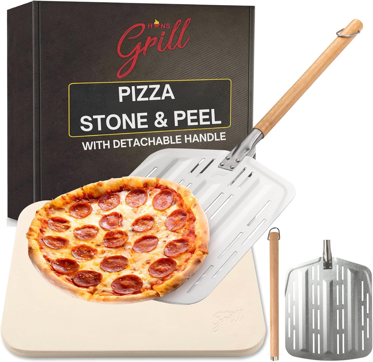 PIZZA STONE | Circular Pizza Stone For Oven Baking & BBQ Grilling With ...