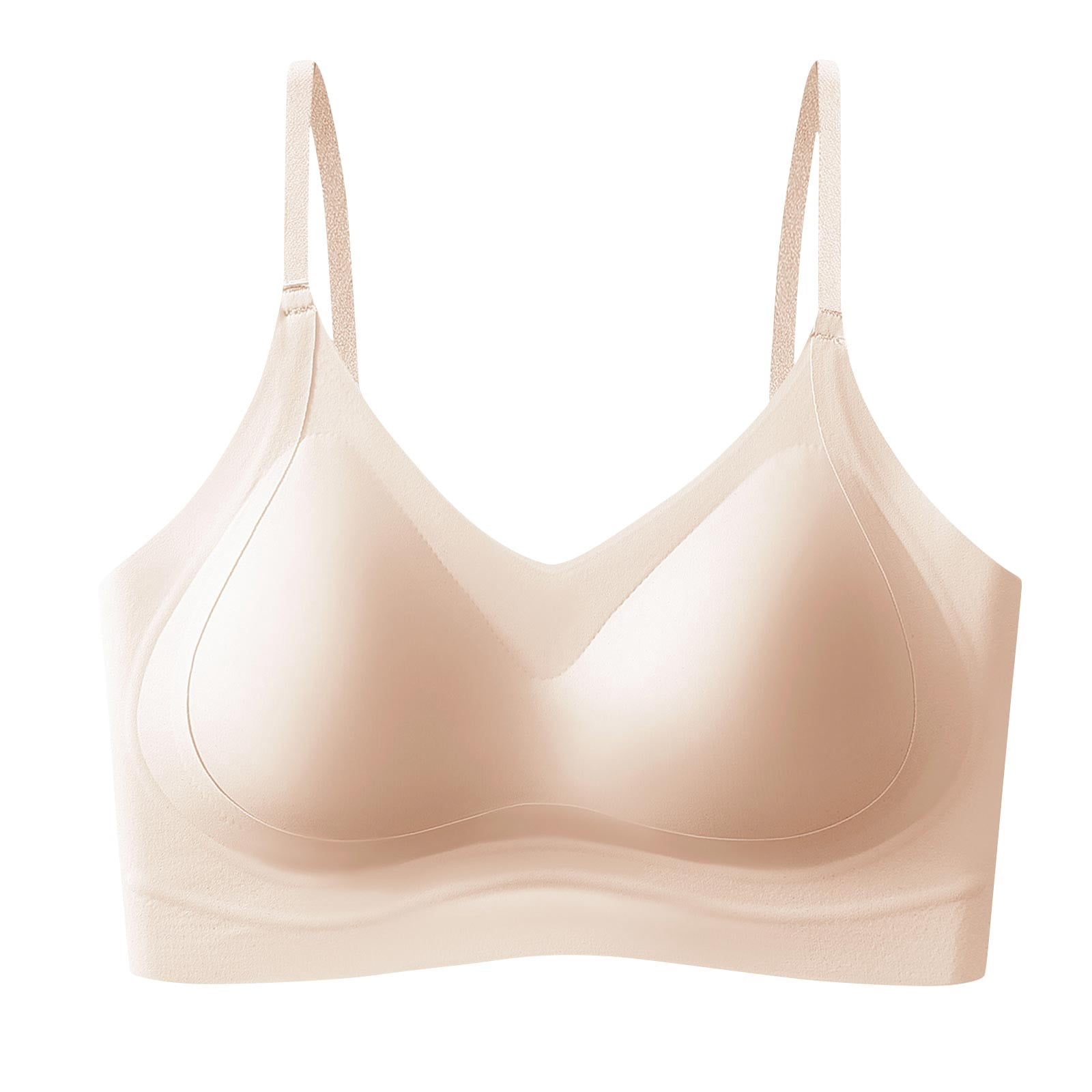 PInxai Wireless Bras for Women Adjustable Straps Full Coverage Push up ...