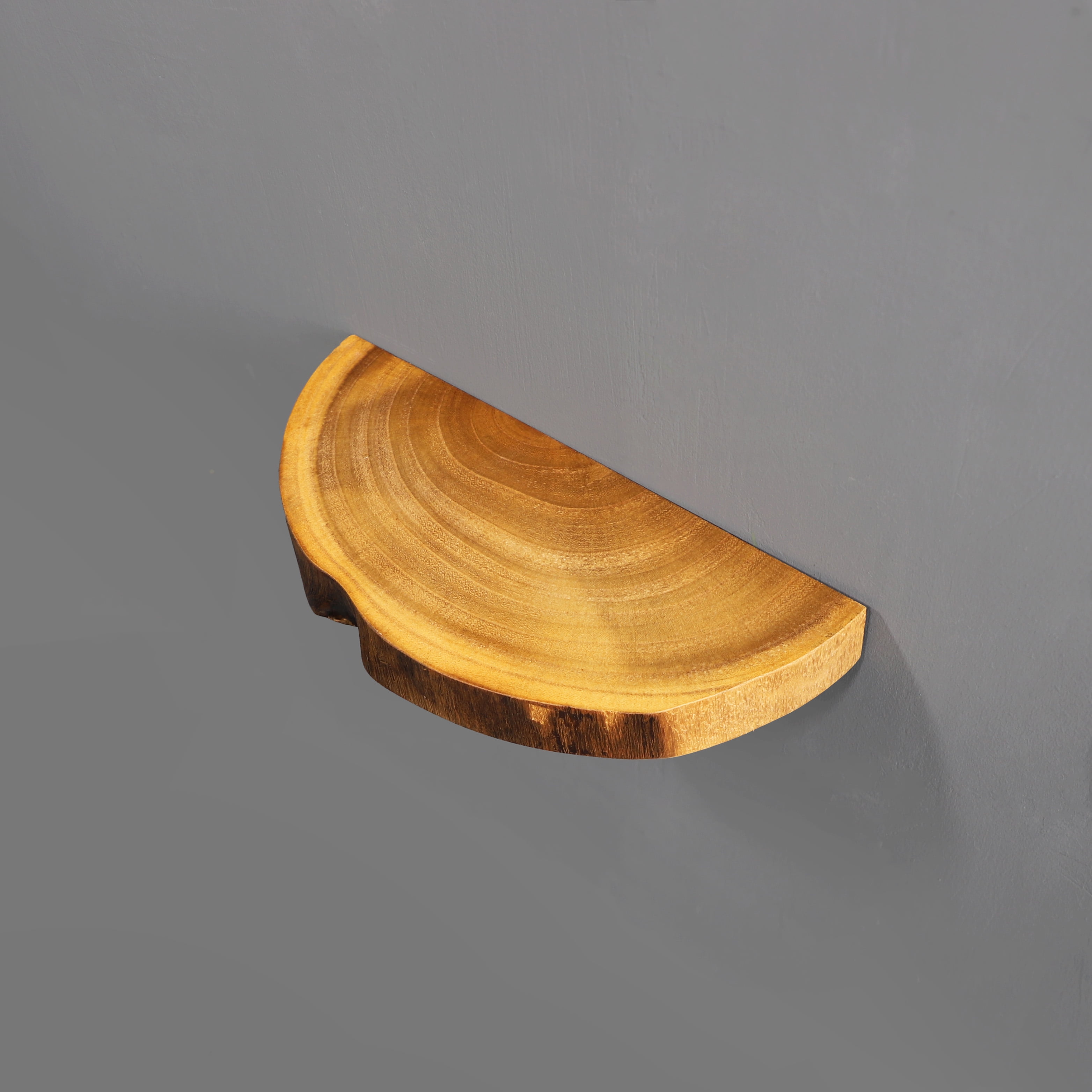 [PJ Collection] Small Live Edge Floating Wall Shelf with Paulownia Wood ...