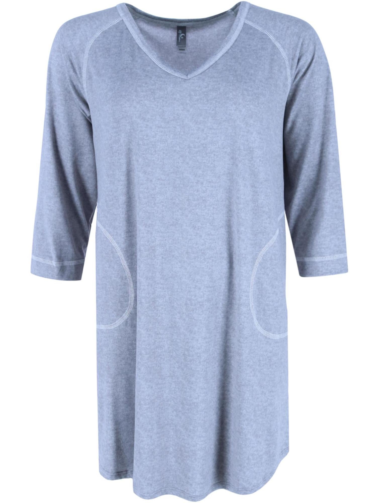 PJ Couture 3/4 Sleeve Pajama Sleep Shirt (Women) - Walmart.com