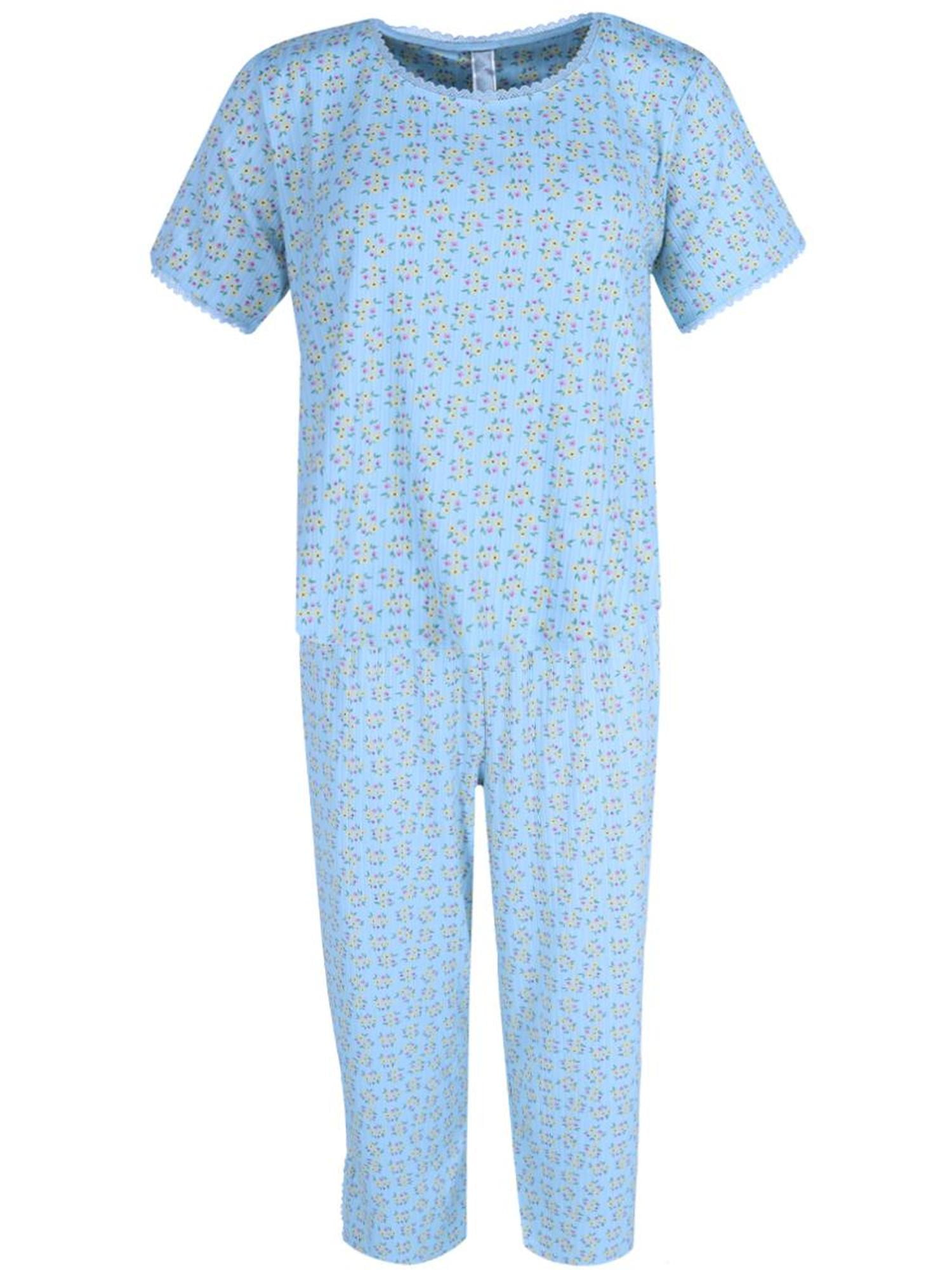 PJ Couture Ribbed Short Sleeve Capri Pajama Set (Women) - Walmart.com