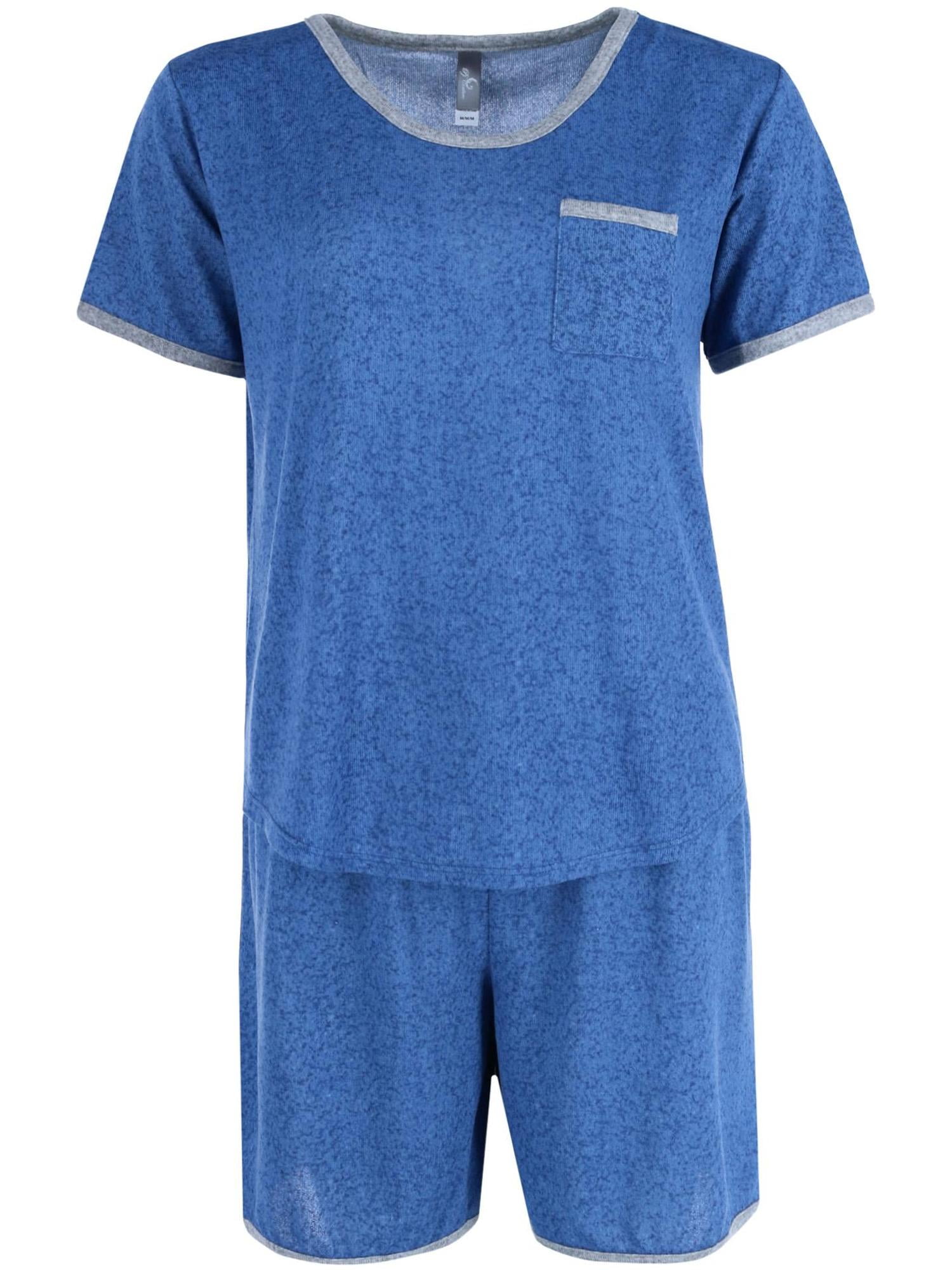 PJ Couture Solid Short Pajama Set (Women) - Walmart.com