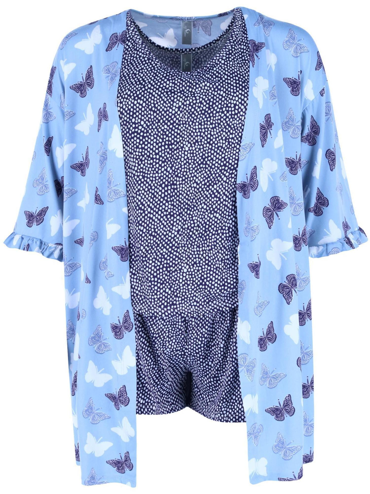 PJ Couture Tank Top and Shorts with Robe Sleep Set (Women) - Walmart.com