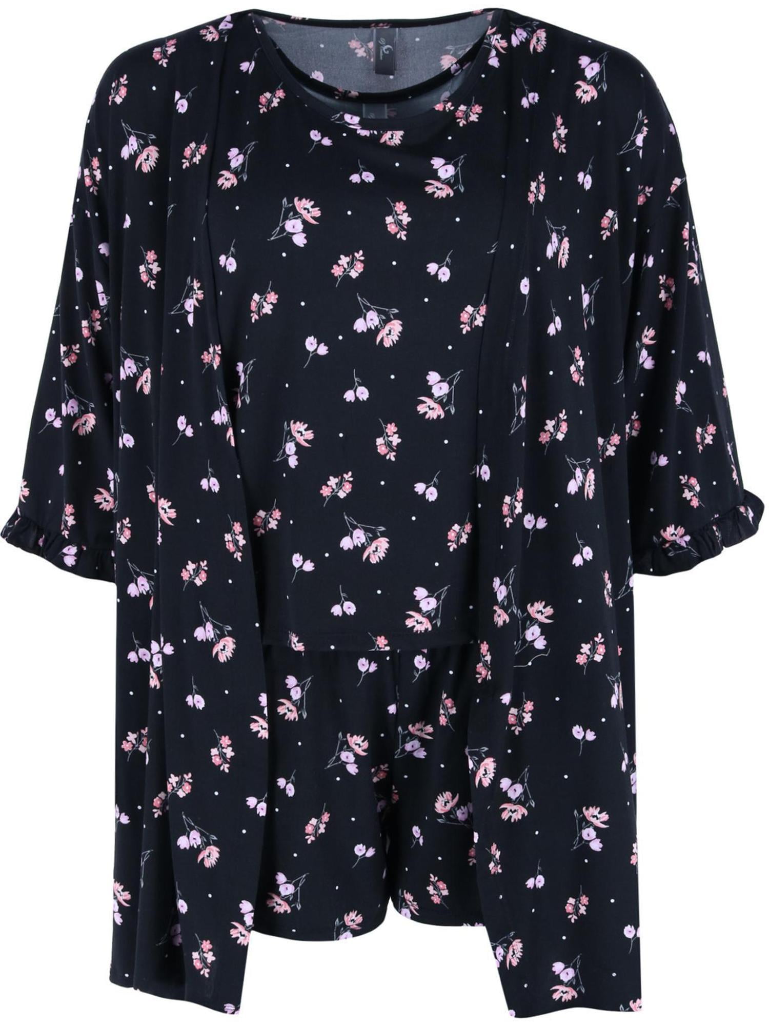PJ Couture Tank Top and Shorts with Robe Sleep Set (Women) - Walmart.com