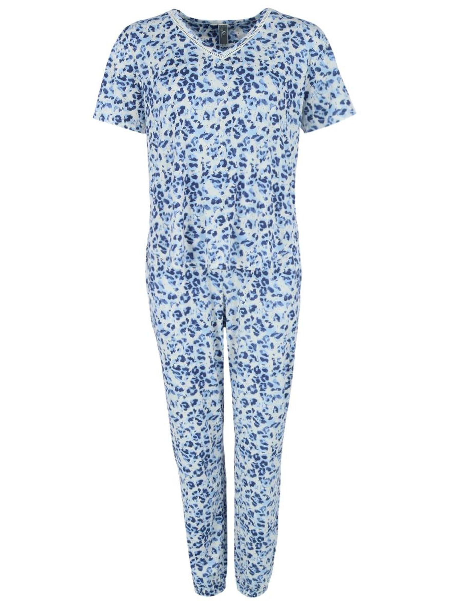 PJ Couture V-Neck Short Sleeve Jogger Set (Women) - Walmart.com
