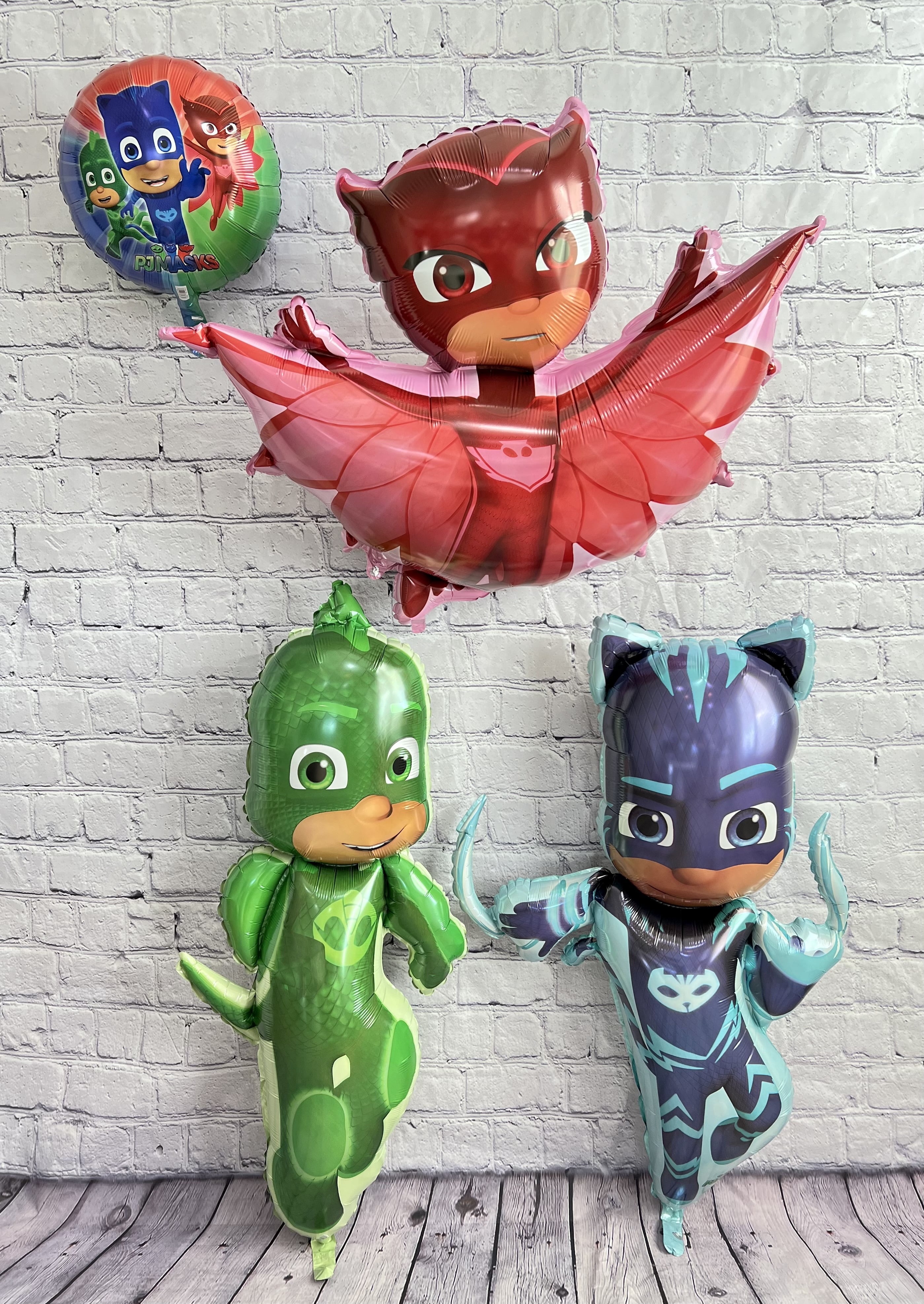 PJ Mask Party Giant Catboy, Gekko & Owlette Birthday Balloons - Walmart.com