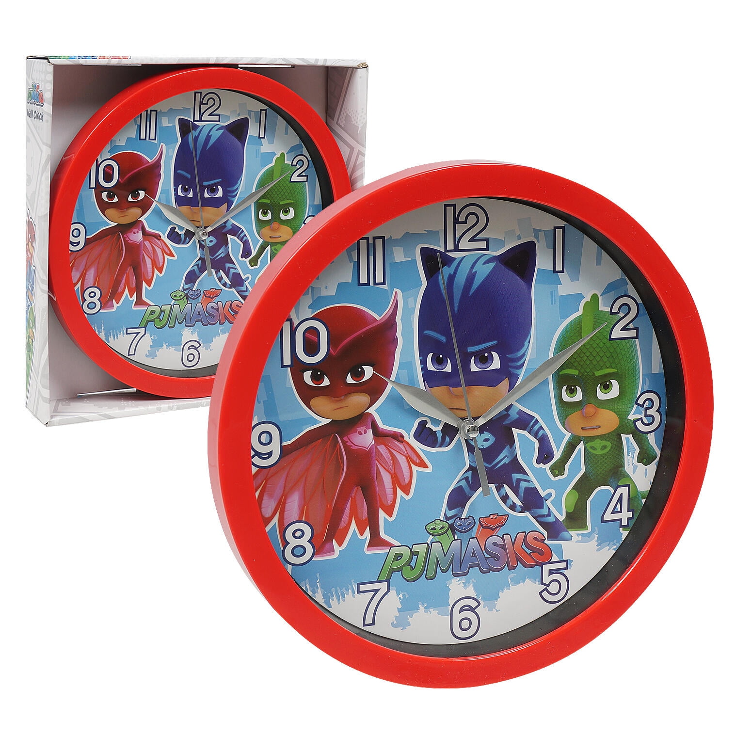 PJ Mask Bedroom Decor Accessories - 9" Wall Clock in Red - Walmart.com
