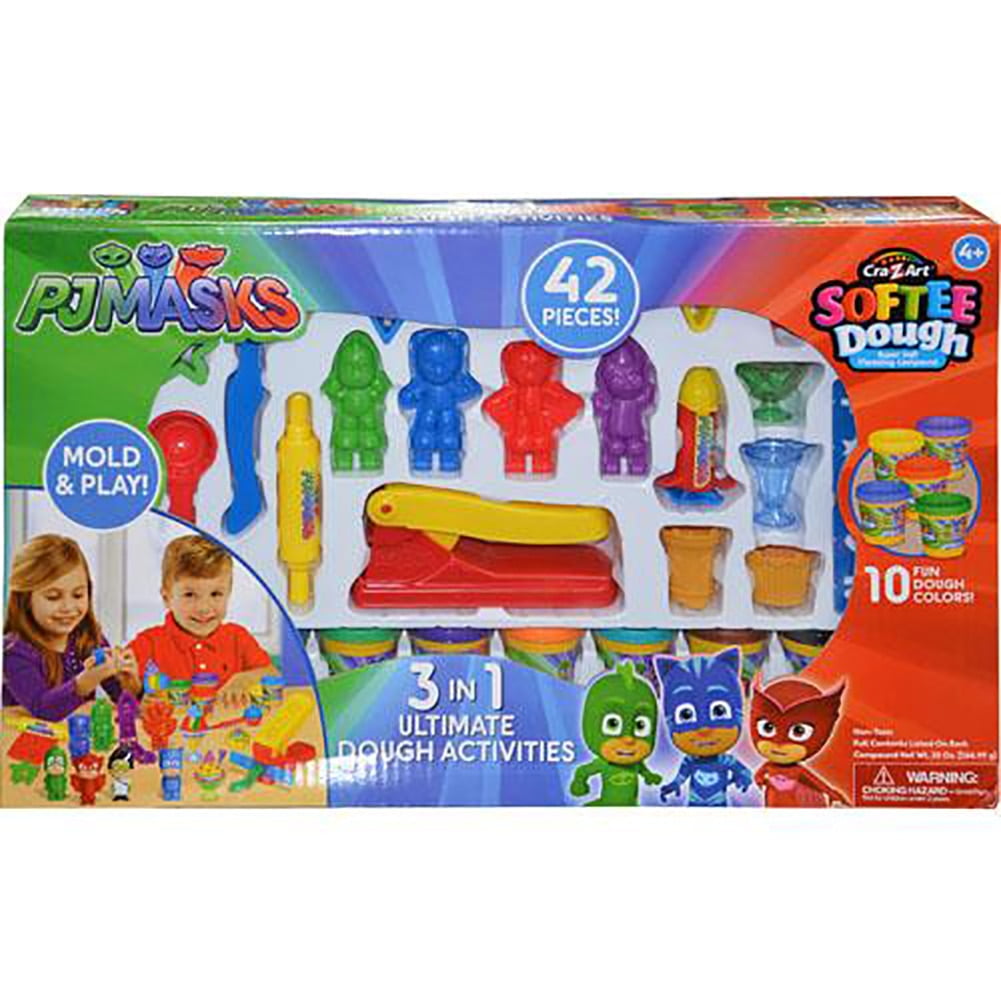 PJ Masks 3 in 1 Ultimate Softee Dough Playset- 42 pcs - Walmart.com