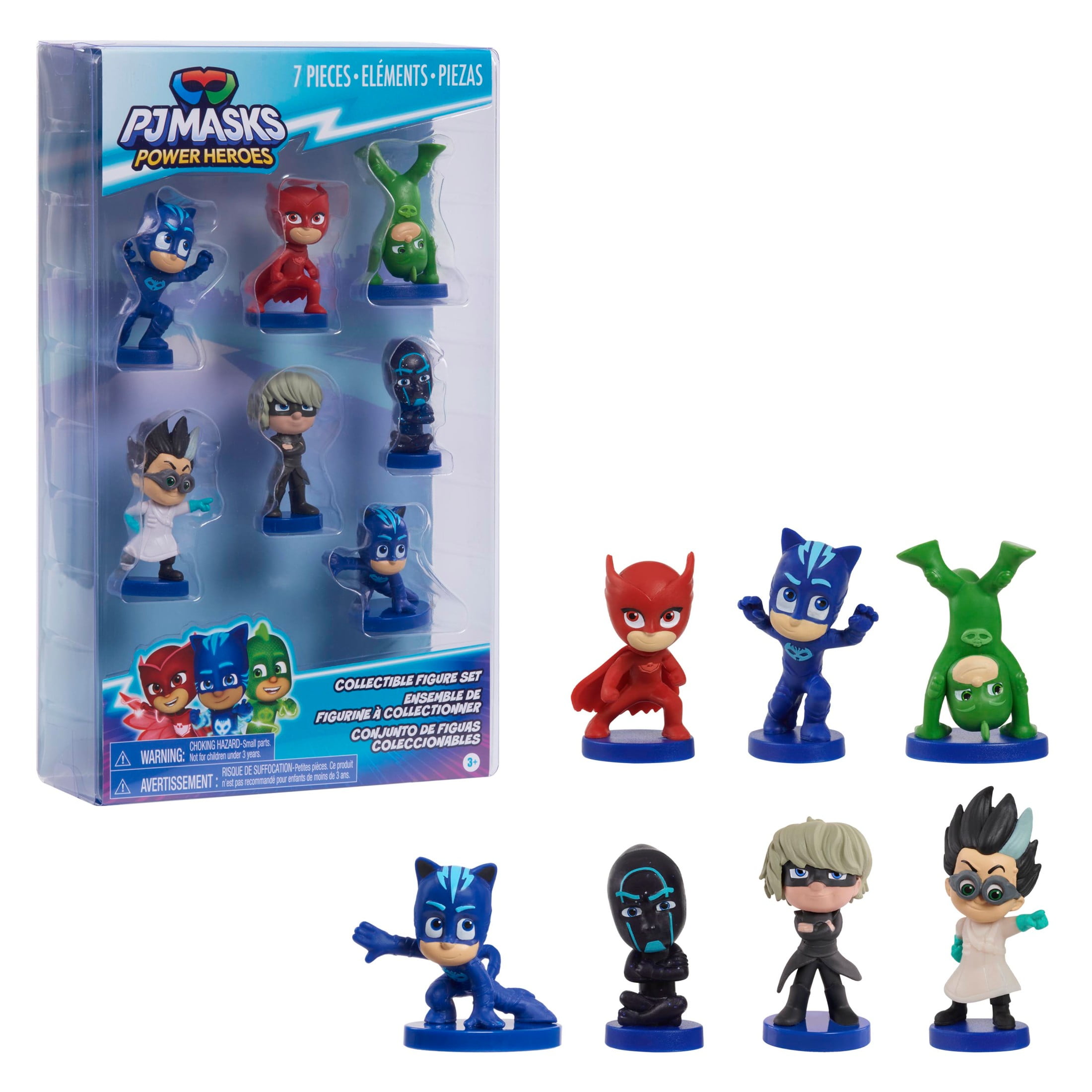 PJ Masks Action Hero & Villain 7-piece Figure Set, Catboy, Kids Toys ...