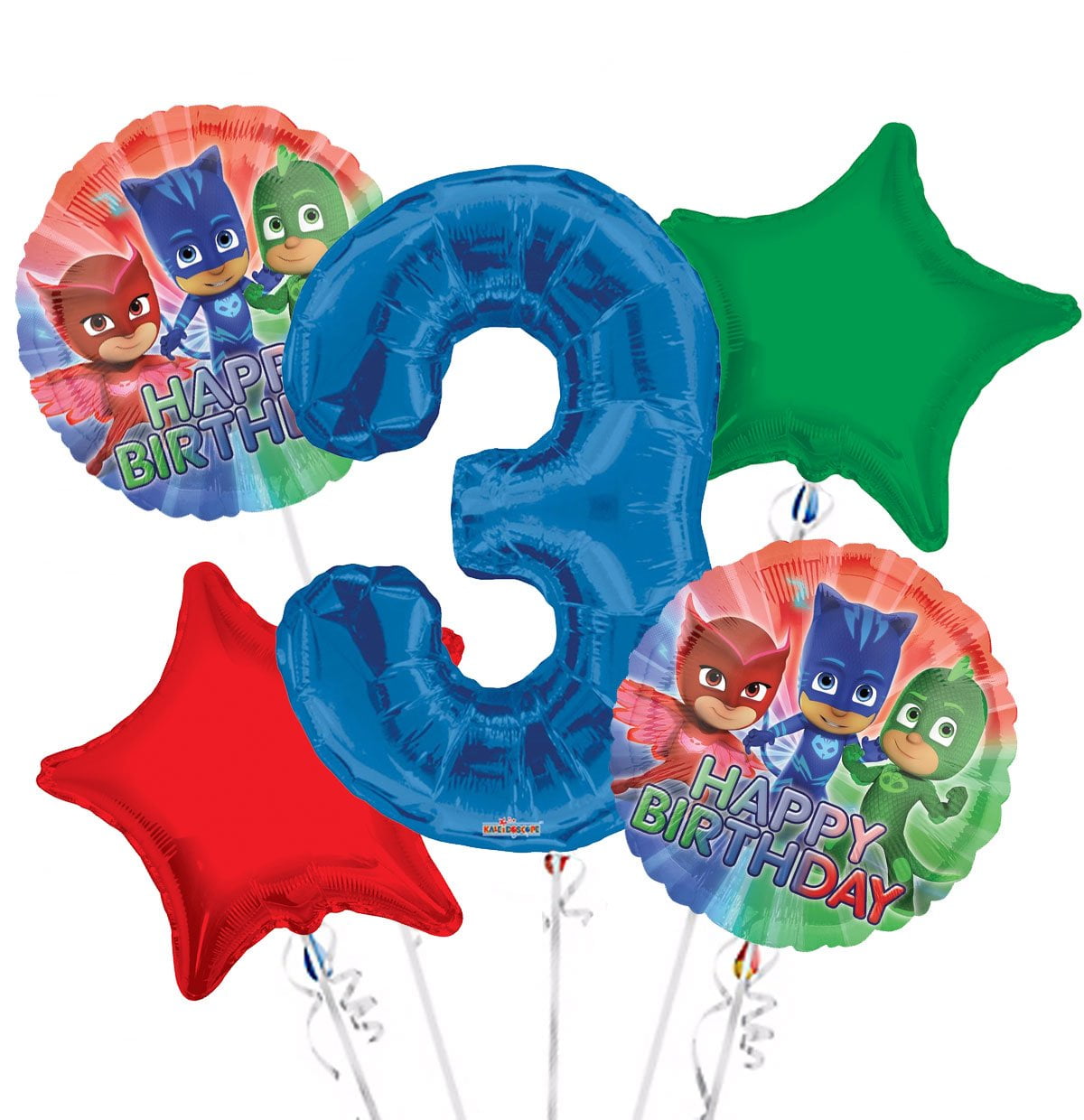 PJ Masks Balloon Bouquet 3rd Birthday 5 pcs - Party Supplies - Walmart.com