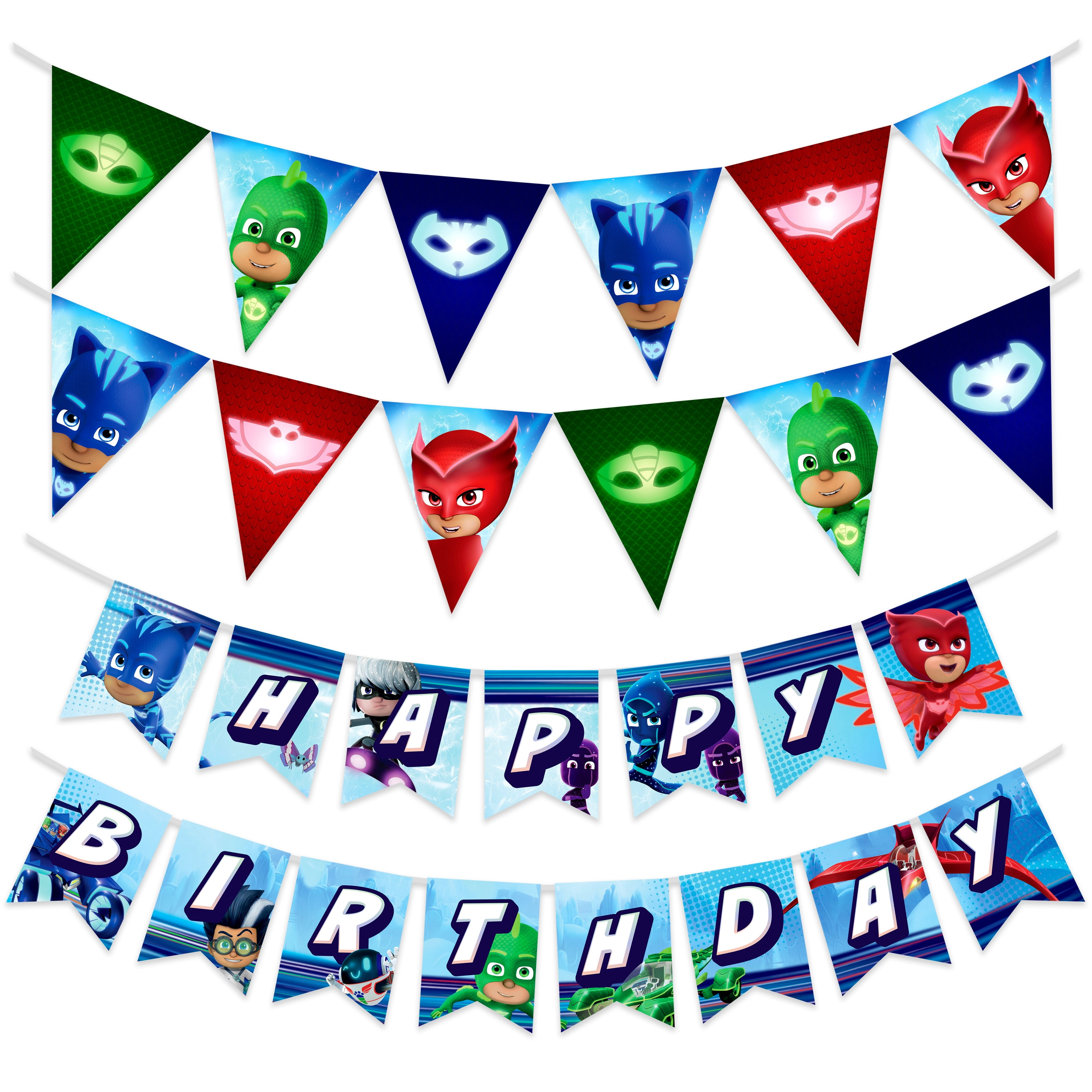 PJ Masks Banner & Pennants Kit - PJ Masks Party Supplies - Walmart.com