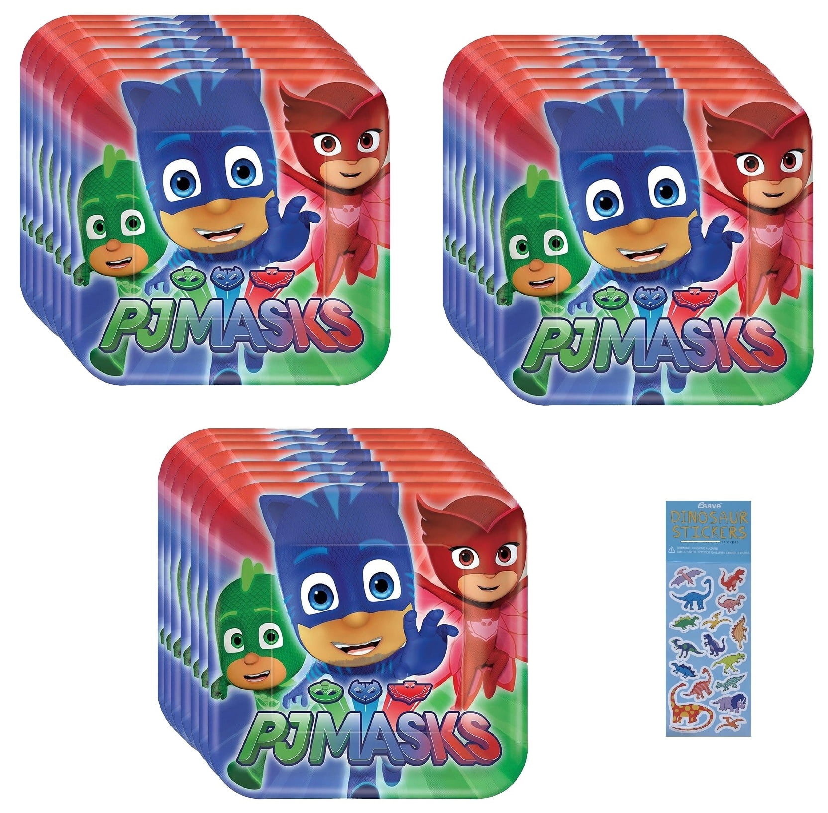 PJ Masks Birthday Party Supplies Bundle includes 24 Dessert Cake Paper ...