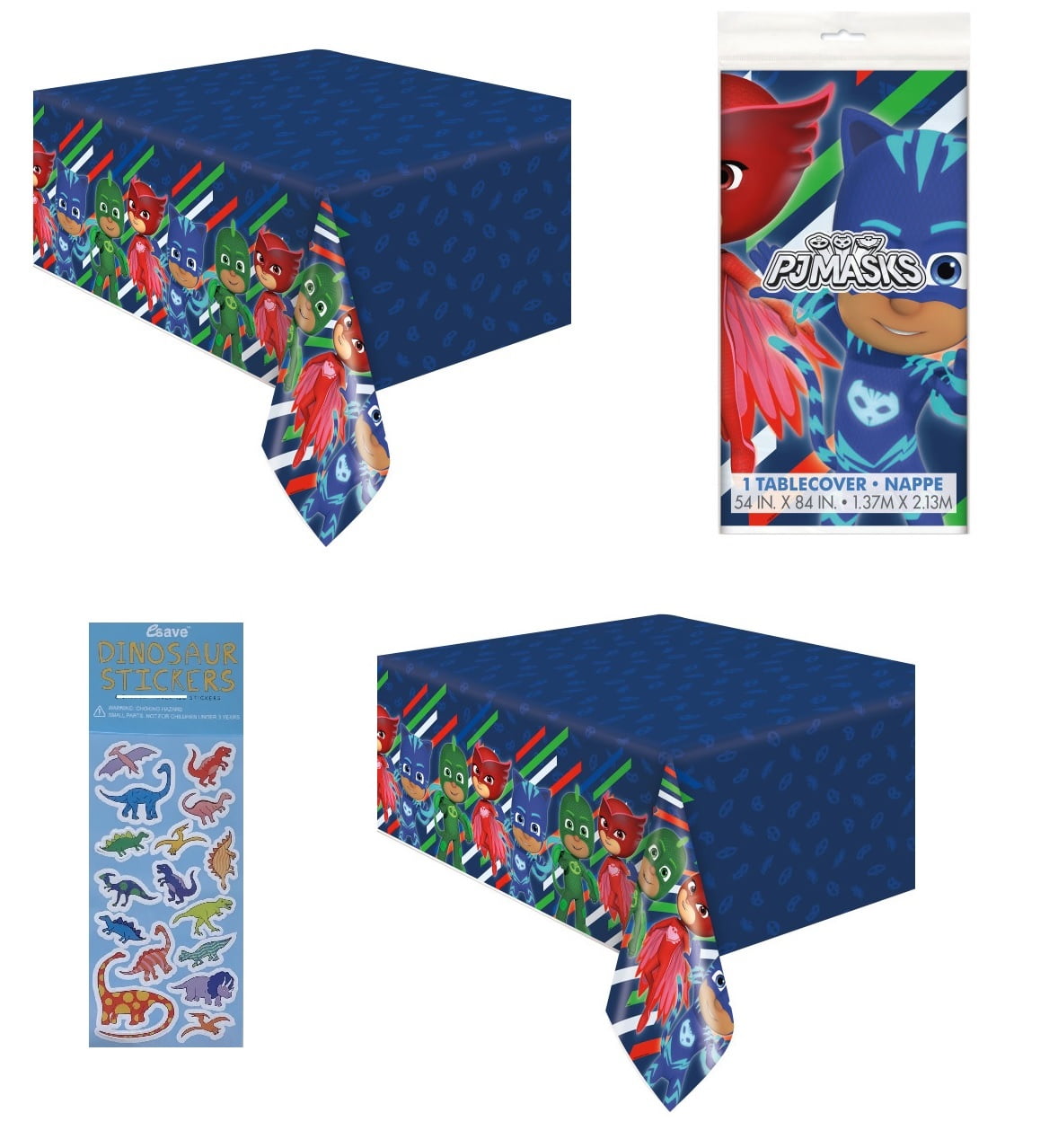 PJ Masks Birthday Party Supplies Decoration Bundle Includes 2 Plastic ...