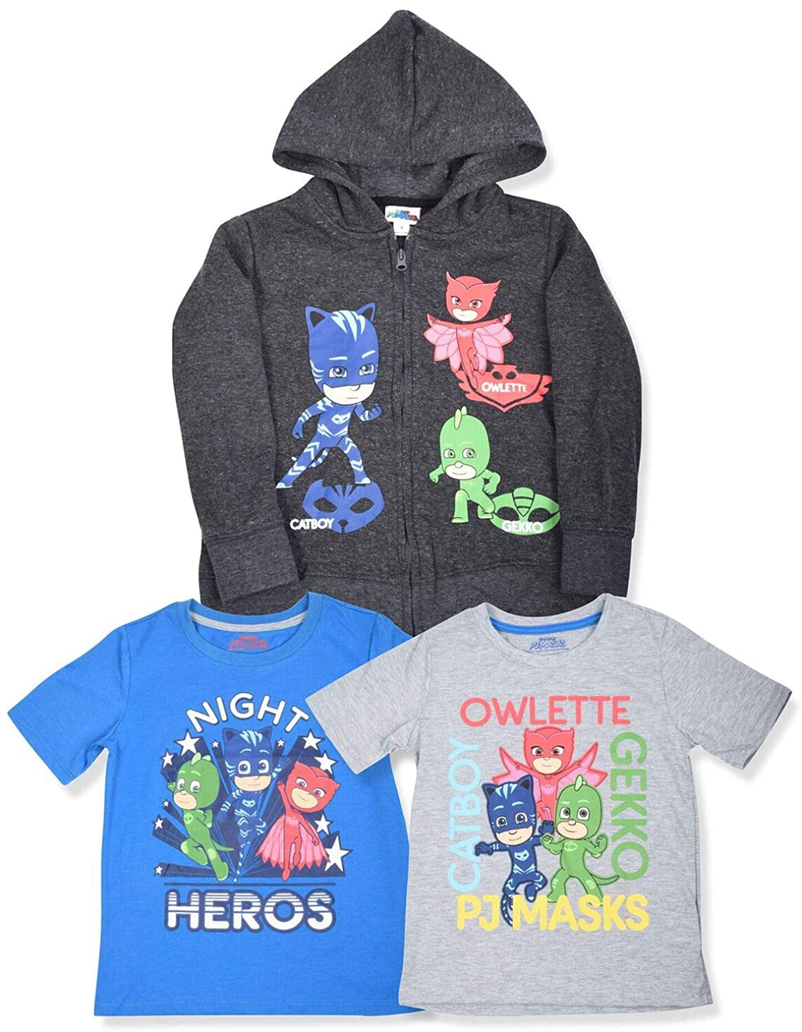 PJ Masks Boy 3 PC Hoodie T Shirts Set Size 5/6 - Walmart.com