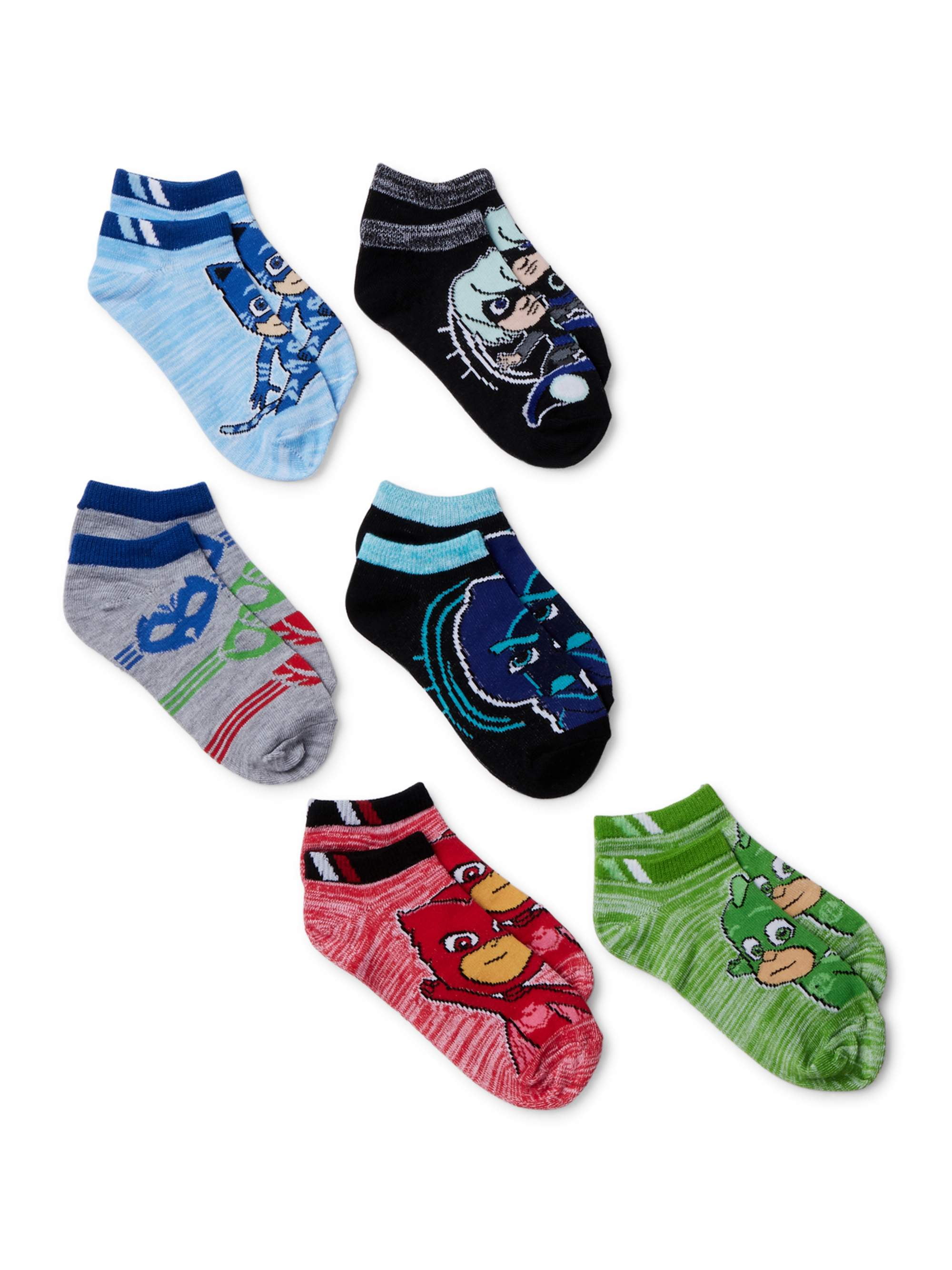PJ Masks Boys No Show Socks, 6-Pack - Walmart.com