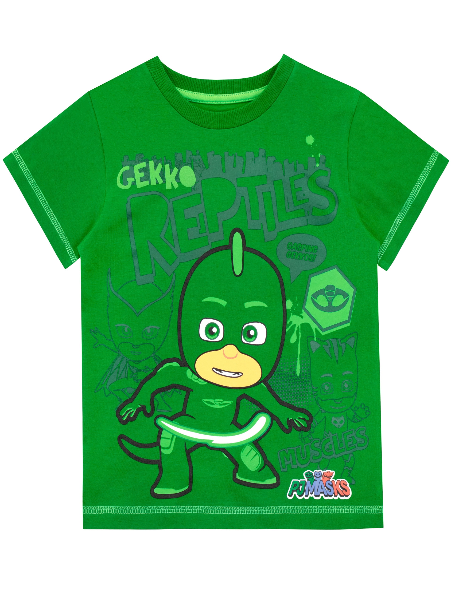 PJ Masks Boys Short Sleeve Green Gecko T-Shirt Sizes 4-10 - Walmart.com
