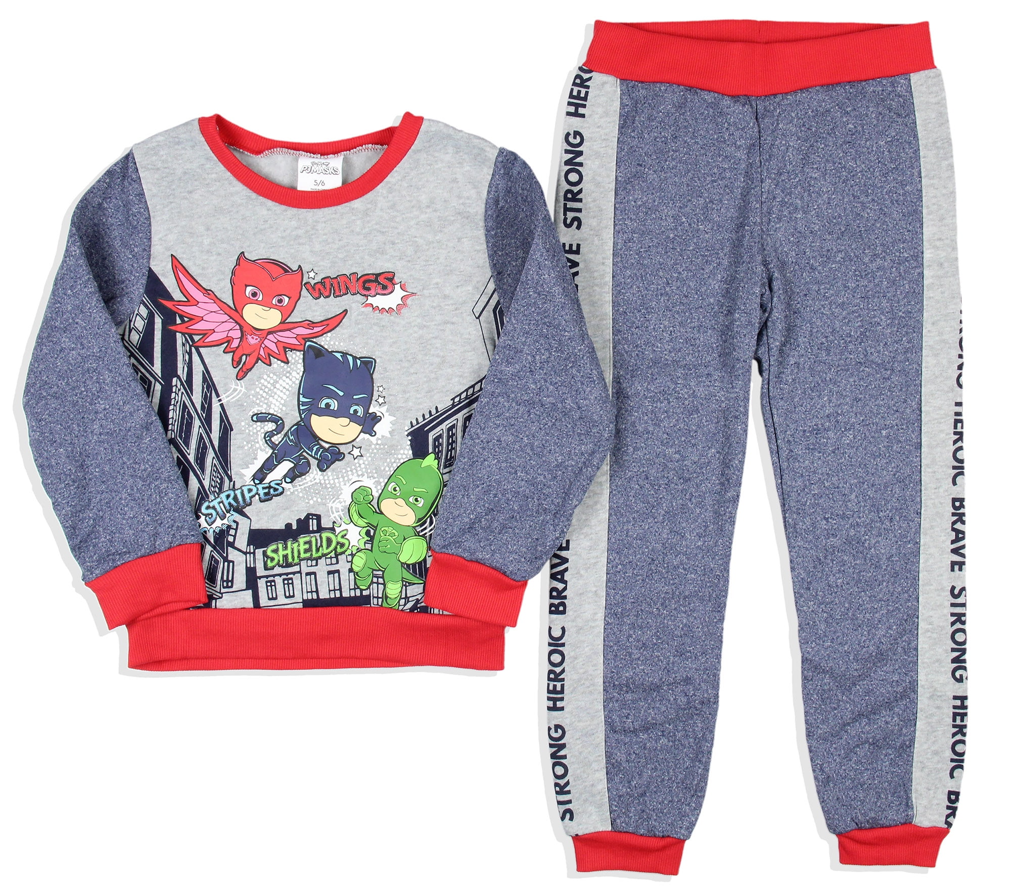 PJ Masks Boys' Toddler Sweatshirt & Sweatpants 2 Piece Outfit Set 4T ...
