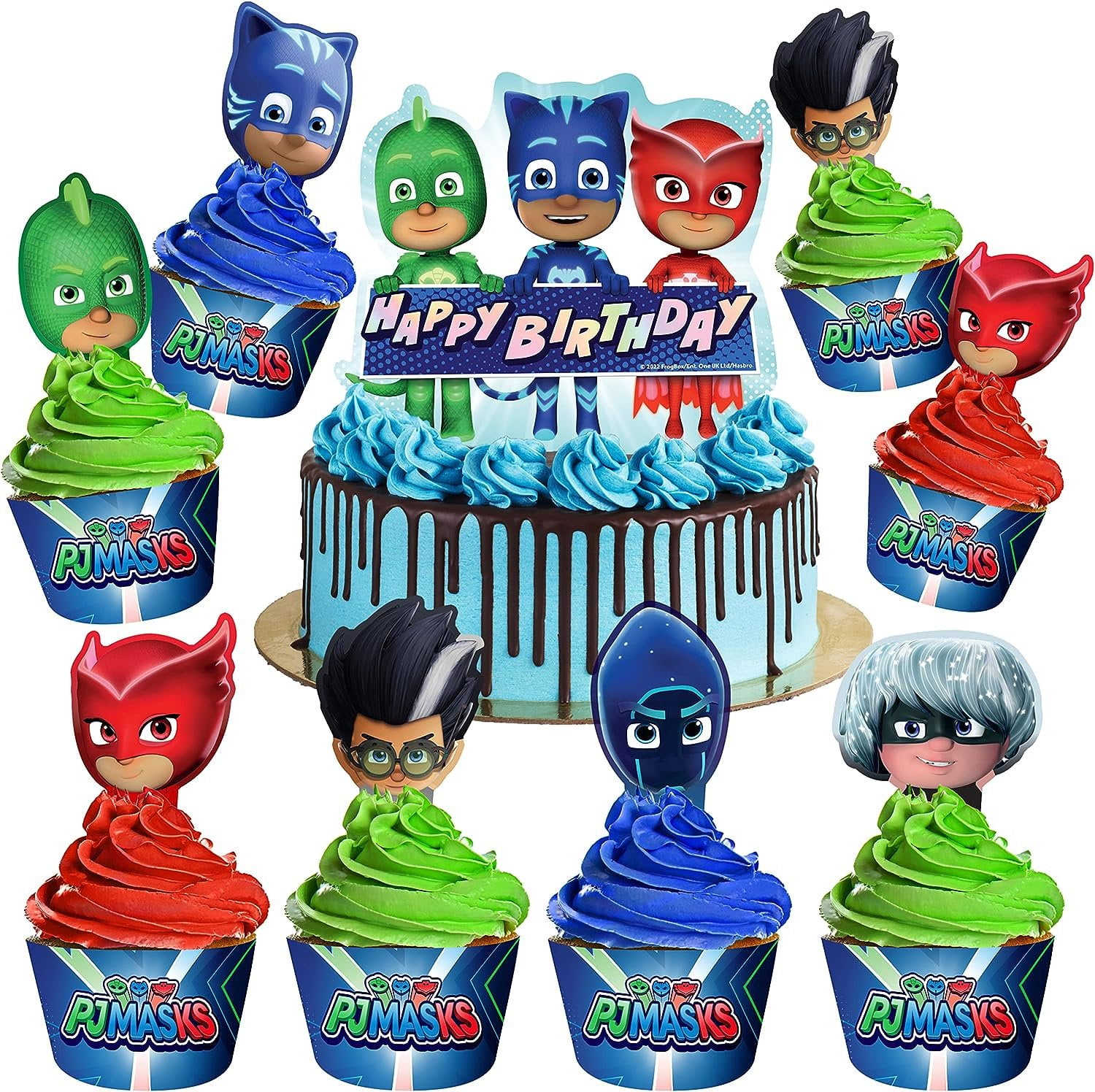 PJ Masks Cake Topper & PJ Masks Cupcake Toppers Kit - Walmart.com