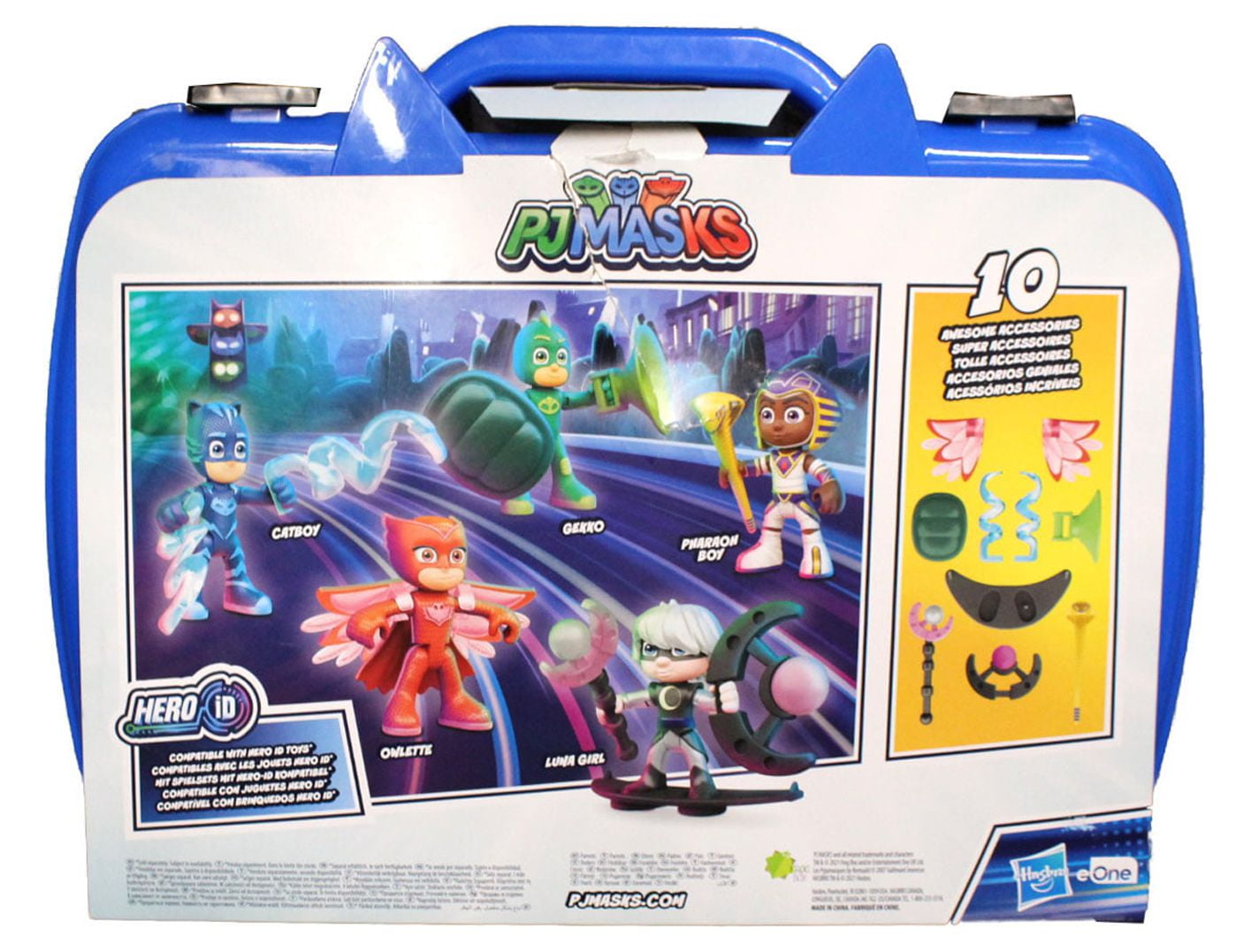 PJ Masks Kids Toy: Carry N' Go Battle Case, 15-Piece Collectible ...
