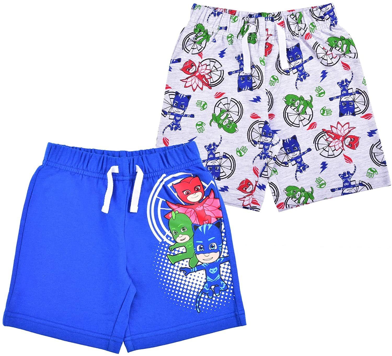 Walmart PJ Masks Catboy, Gekko, Owlette Boys 2 Pack Shorts Set, Toddler ...