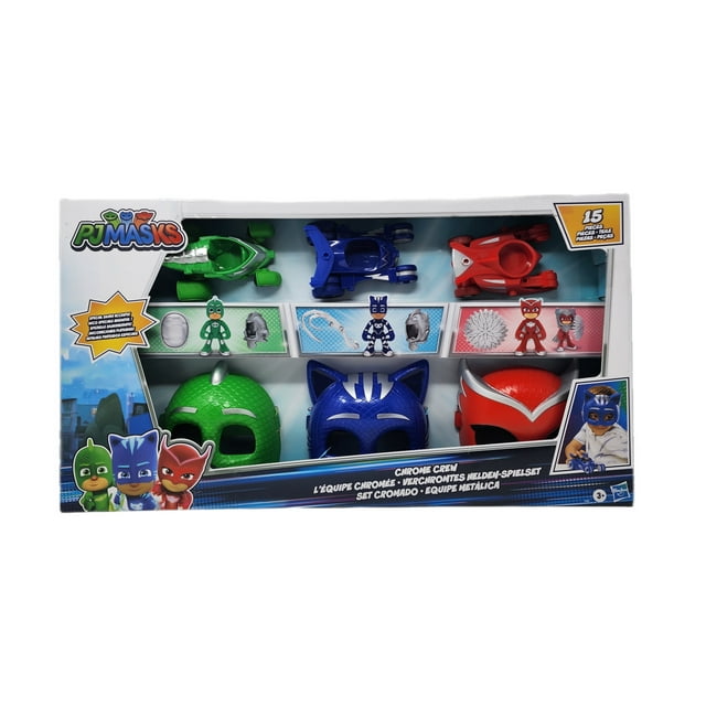 Free Shipping! PJ Masks Chrome Crew 15 Piece Playset - Gekko & Gekko ...