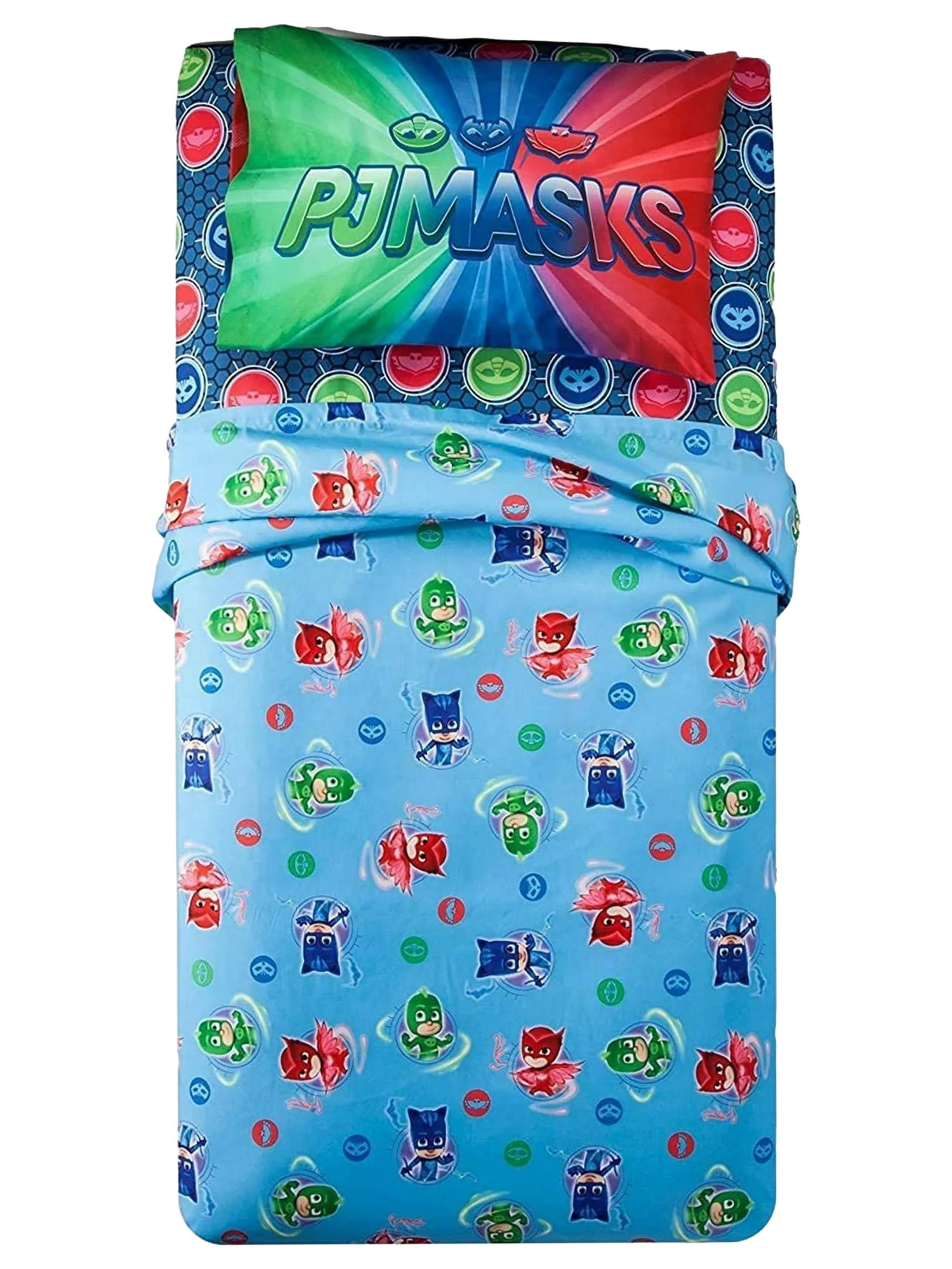 PJ Masks Its Hero Time 3 Pc Twin Sheet Set, Kids Microfiber Bed Sheets ...