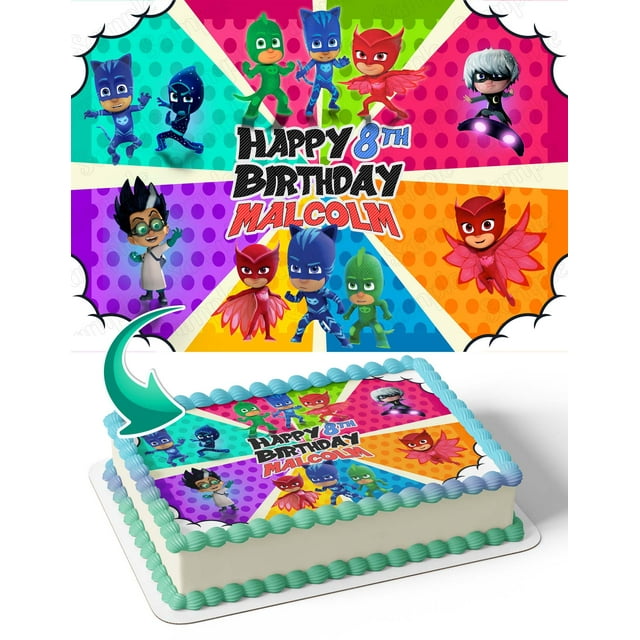 PJ Masks Kids Amazing Friends Edible Image Cake Topper Personalized ...