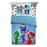 PJ Masks Kids Comforter and Sham, 2-Piece Set, Twin/Full, Reversible ...