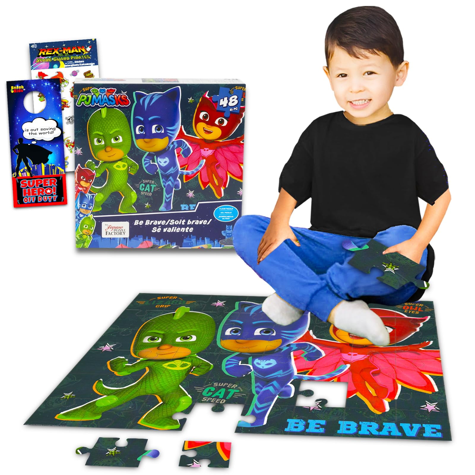 PJ Masks Kids Floor STF9 Puzzle for Toddlers - PJ Masks 48 Piece Puzzle ...