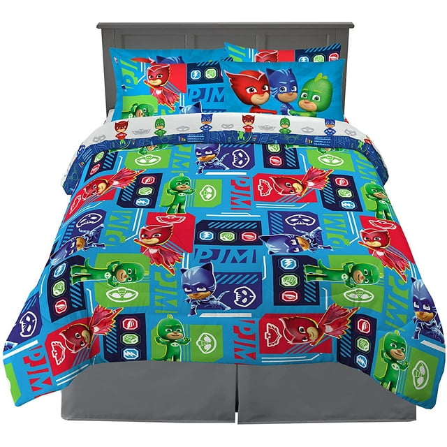 PJ Masks Kids Bedroom Covers: Multicolored Super Soft Comforter, Sheet ...