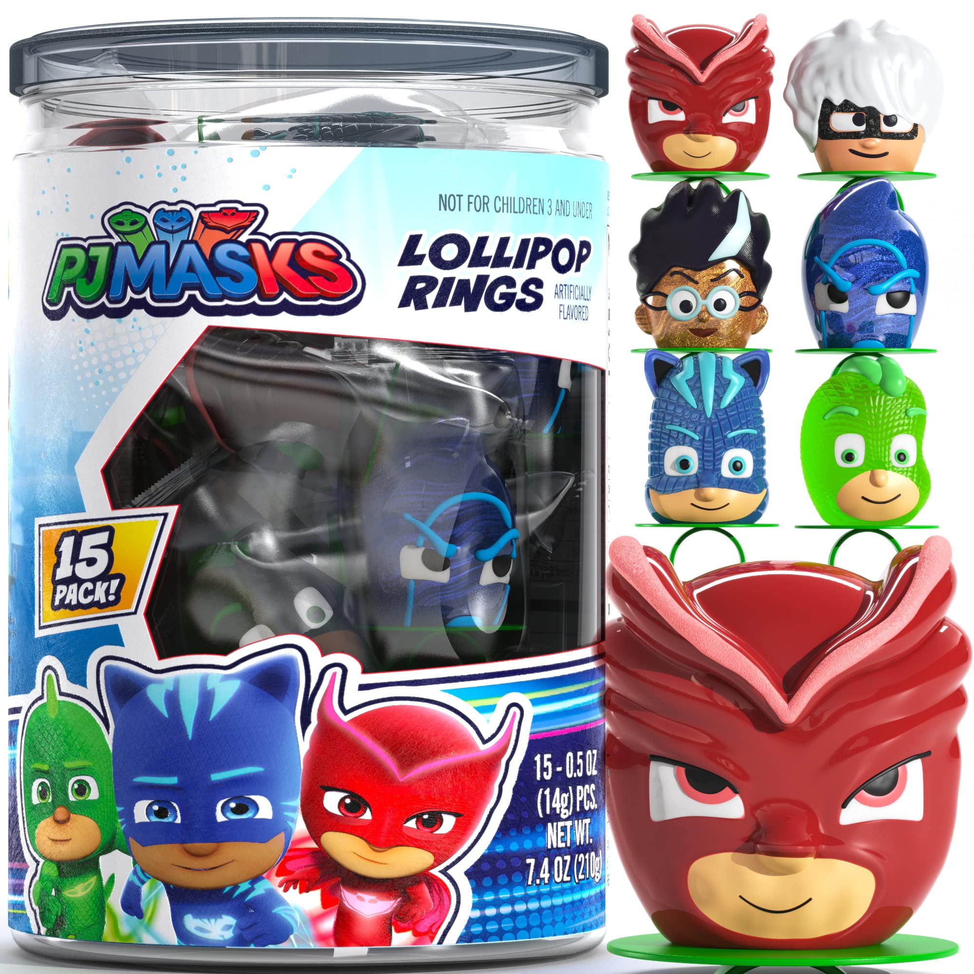PJ Masks Lollipop Rings 15pk - Ring Candy For Kids For Pj Masks ...
