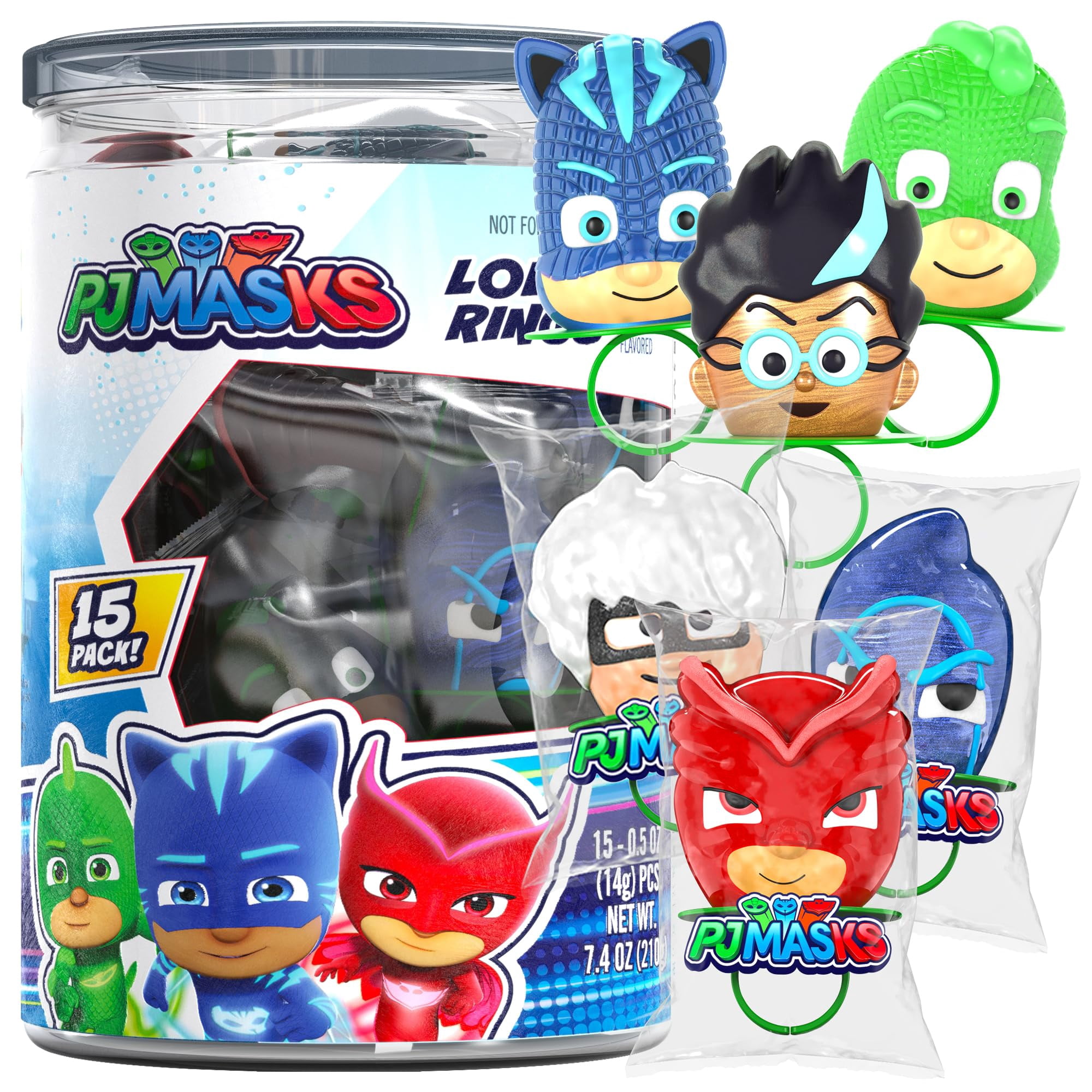 PJ Masks Lollipop Rings BCF26 15pk - Ring Candy For Kids For Pj Masks ...