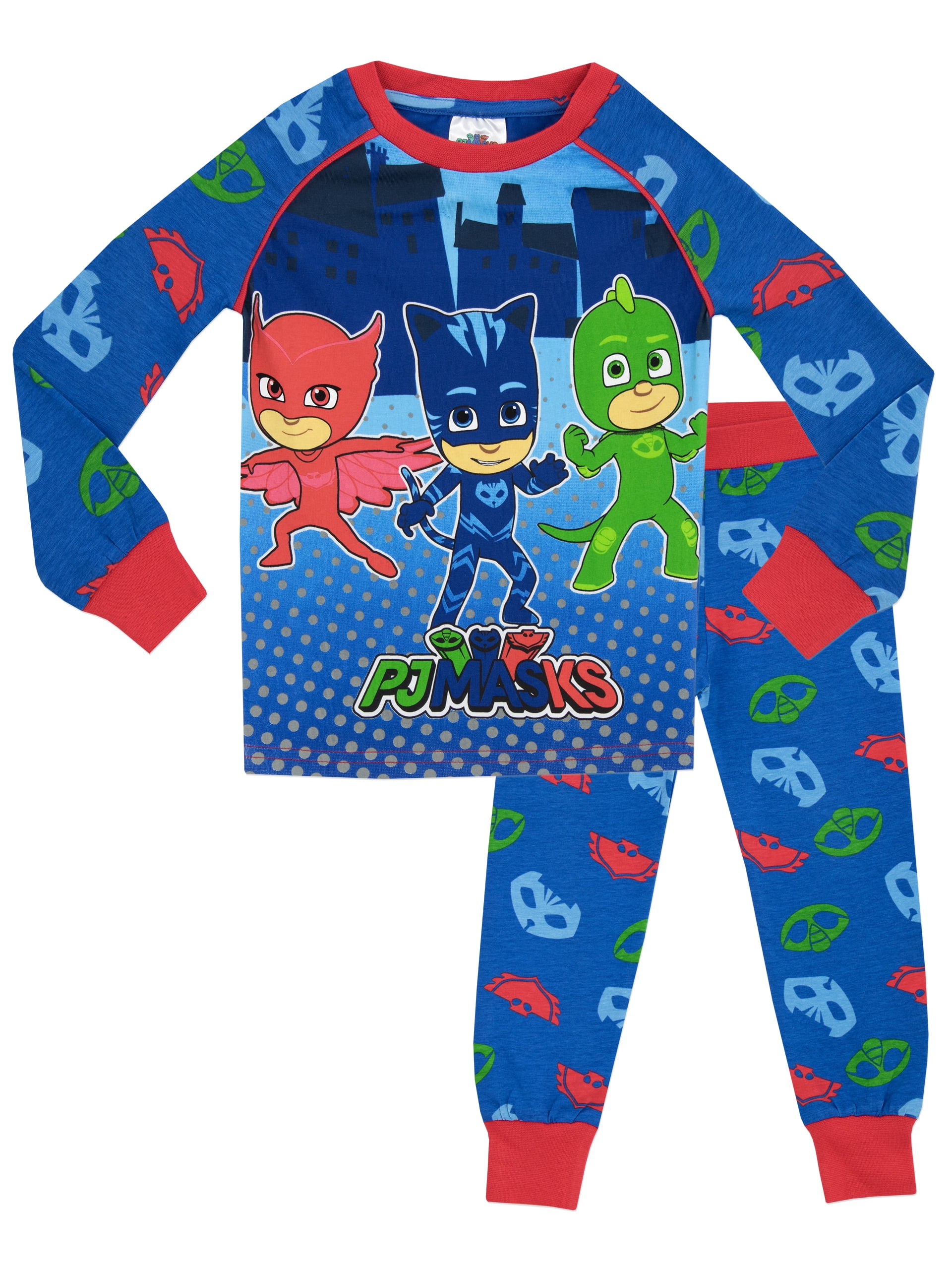 PJ Masks Boys Pajamas, Long Sleeve, Superheroes Catboy, Owlette, Gekko ...