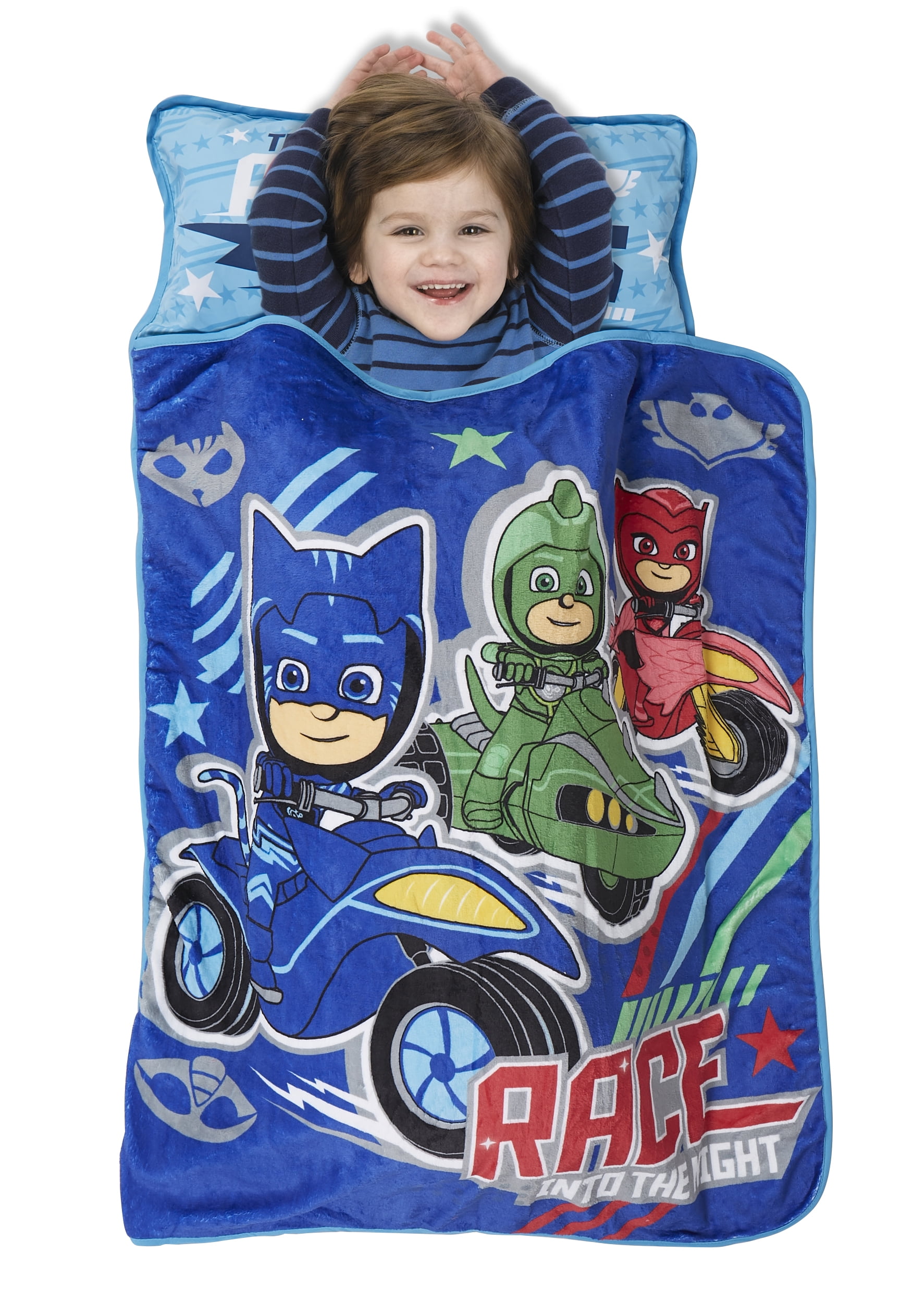PJ Masks Male Blue Cartoon Polyester Nap Mats, Washable - Walmart.com