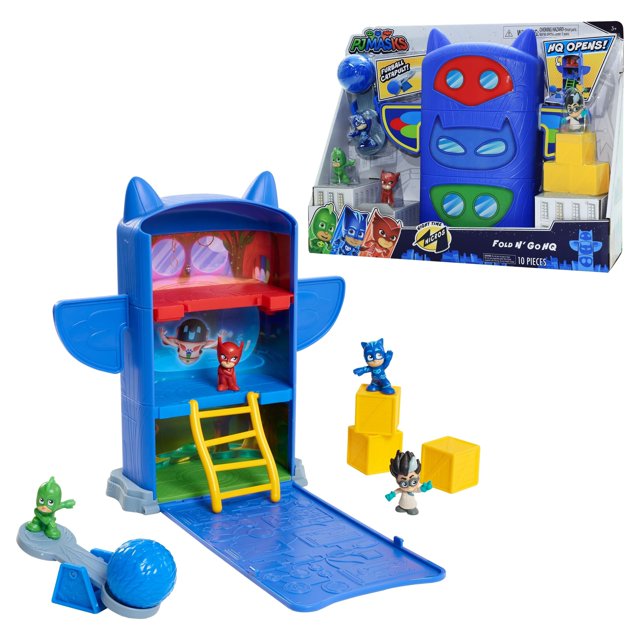 PJ Masks Nighttime Micros Fold N Go HQ, Kids Toys for Ages 3 Up, Gifts ...