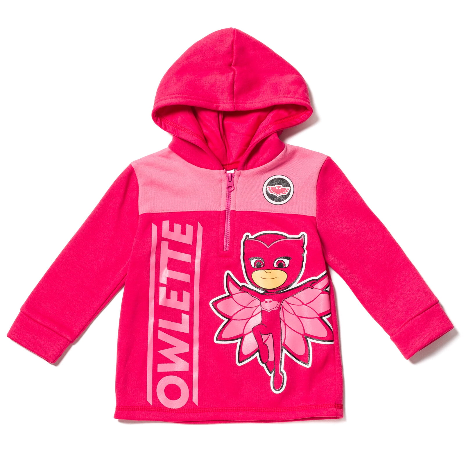 PJ Masks Owlette Toddler Girls Character Sweater, Fleece Half Zip Pink ...
