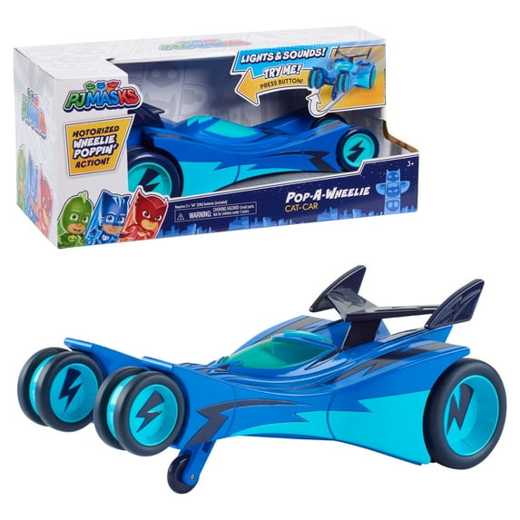PJ Masks Pop-A-Wheelie Cat-Car, PJ Masks Vehicle with Lights and Sounds ...