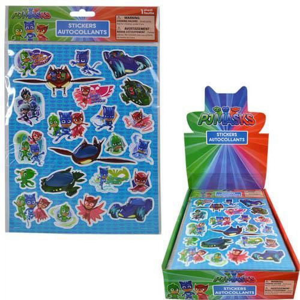 PJ Masks Raised Sticker Sheet Decals in Display- 6 PACK - Walmart.com